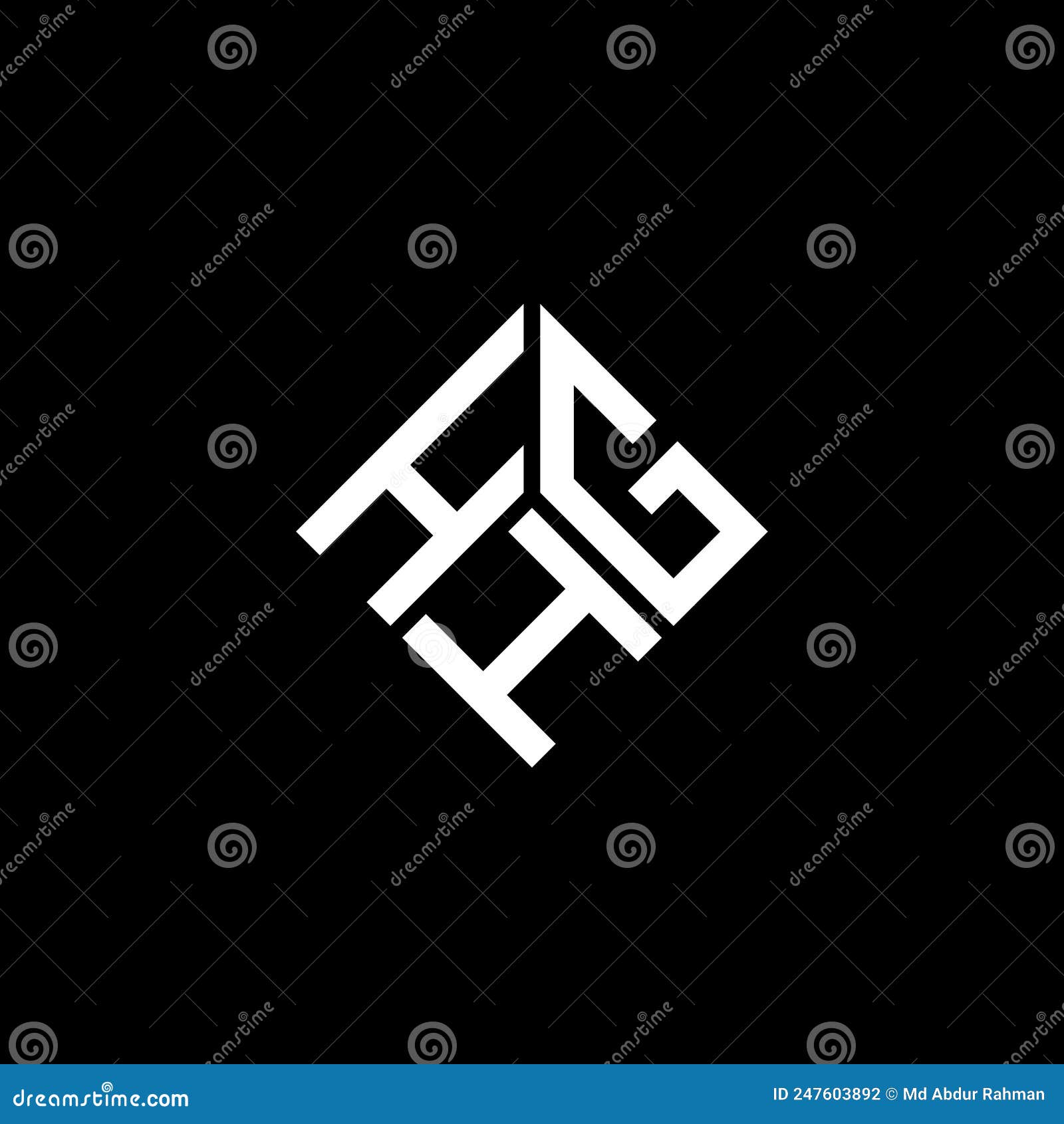HHG Letter Logo Design On Black Background. HHG Creative Initials ...