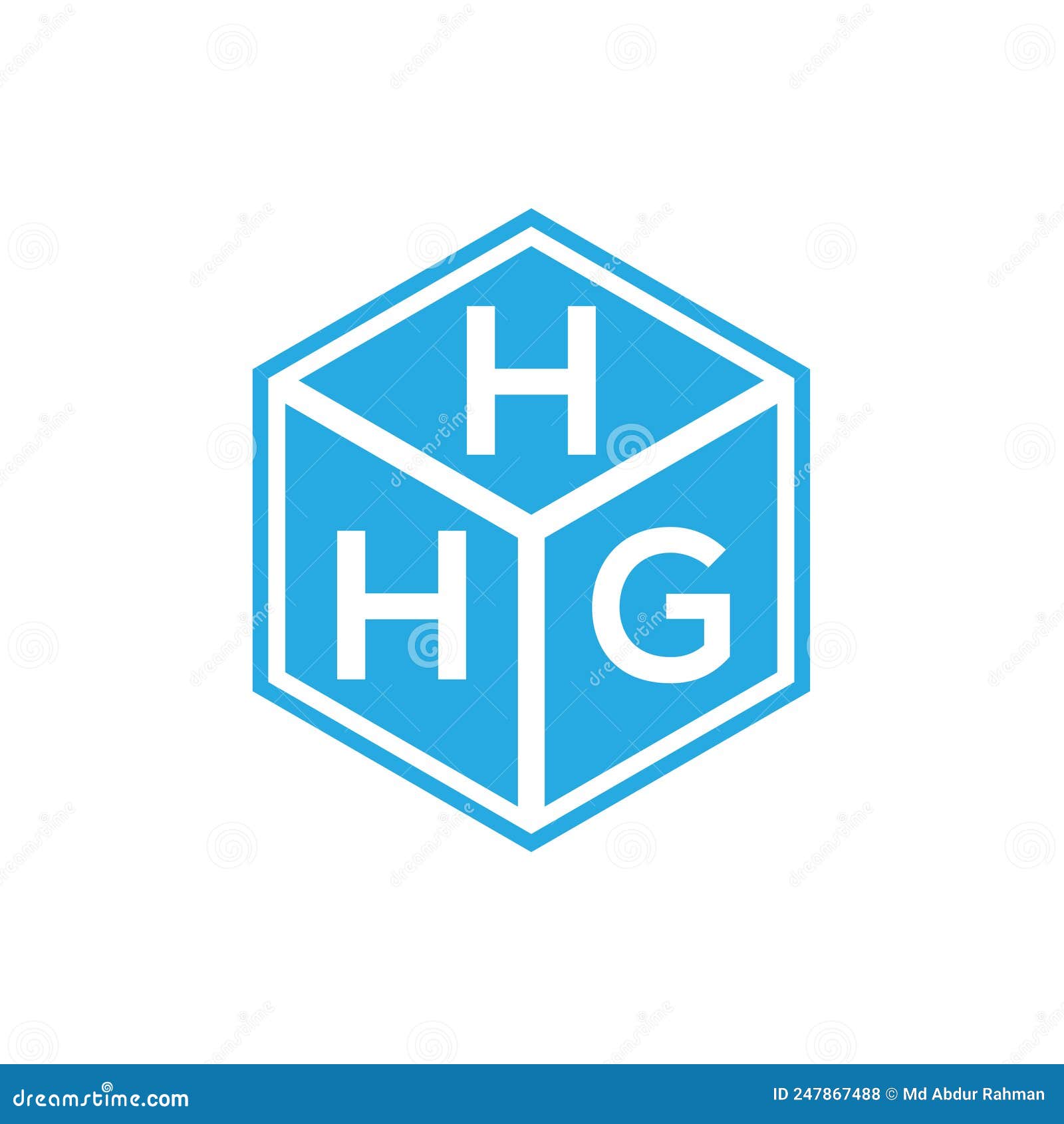 HHG Letter Logo Design On Black Background. HHG Creative Initials ...