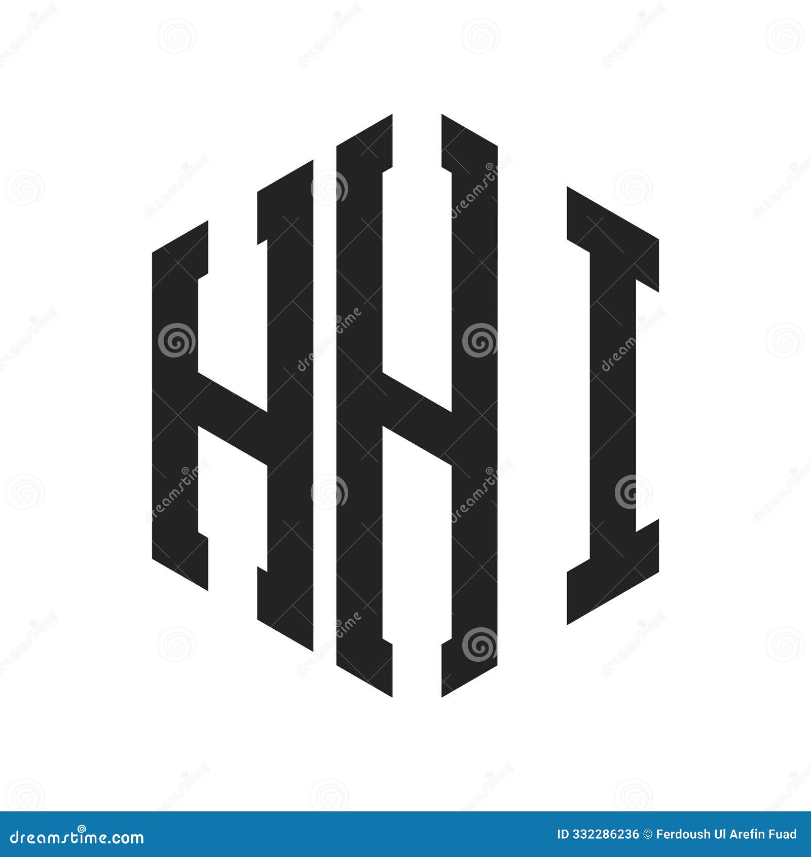 HHI Logo Design. Initial Letter HHI Monogram Logo Using Hexagon Shape ...