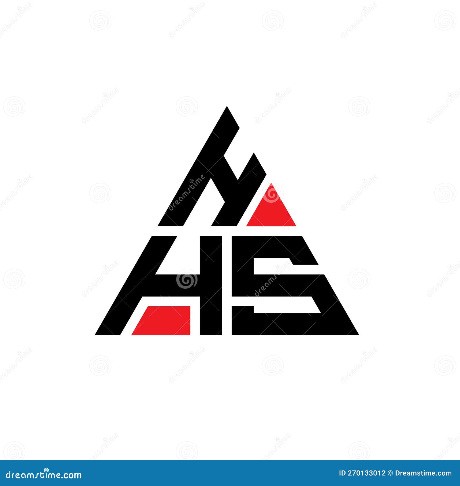 HHS Triangle Letter Logo Design with Triangle Shape. HHS Triangle Logo ...