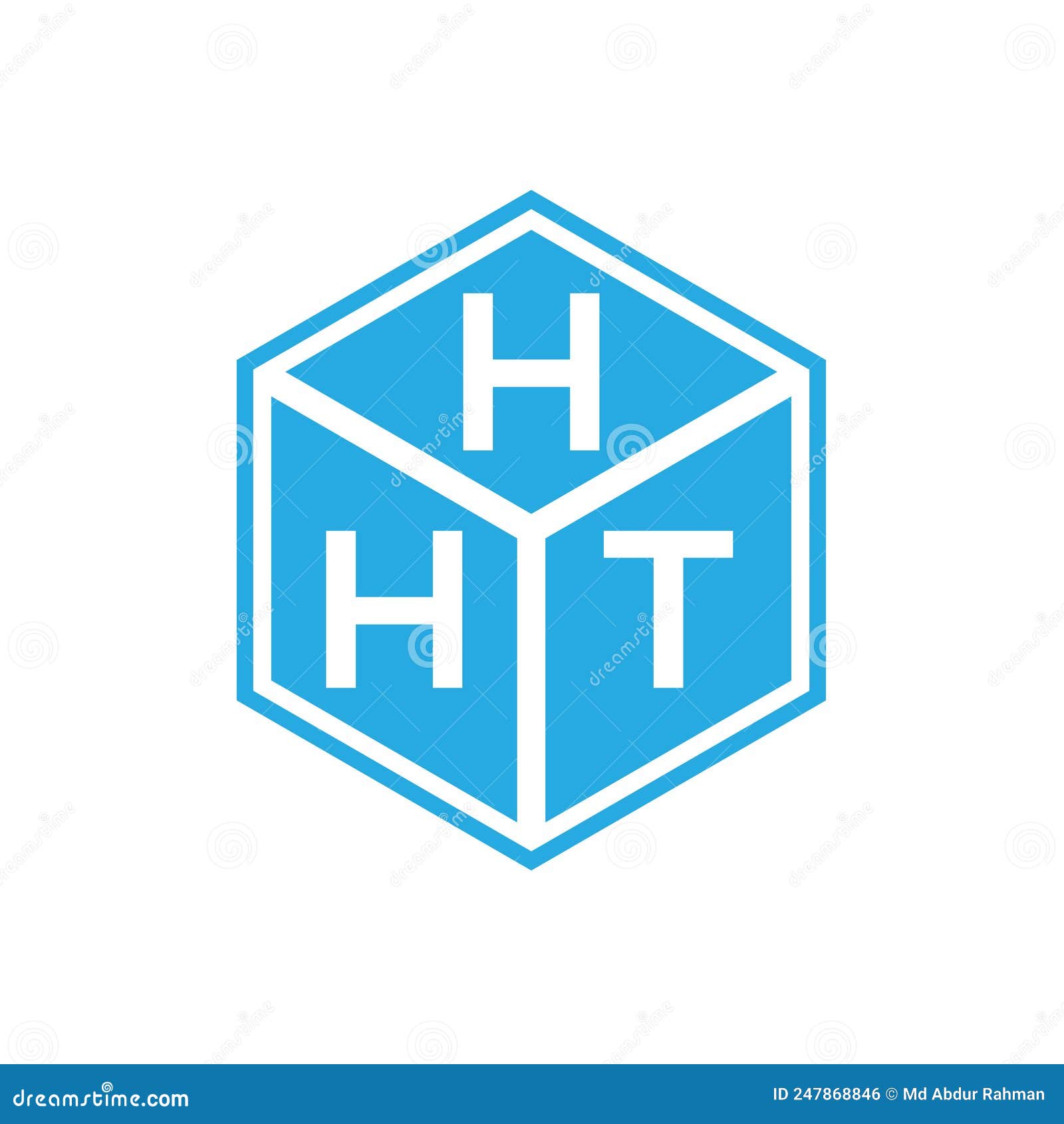HHT Letter Logo Design on Black Background. HHT Creative Initials ...