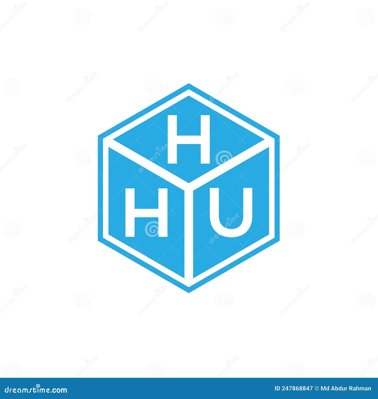 HHU Letter Logo Design on Black Background. HHU Creative Initials ...