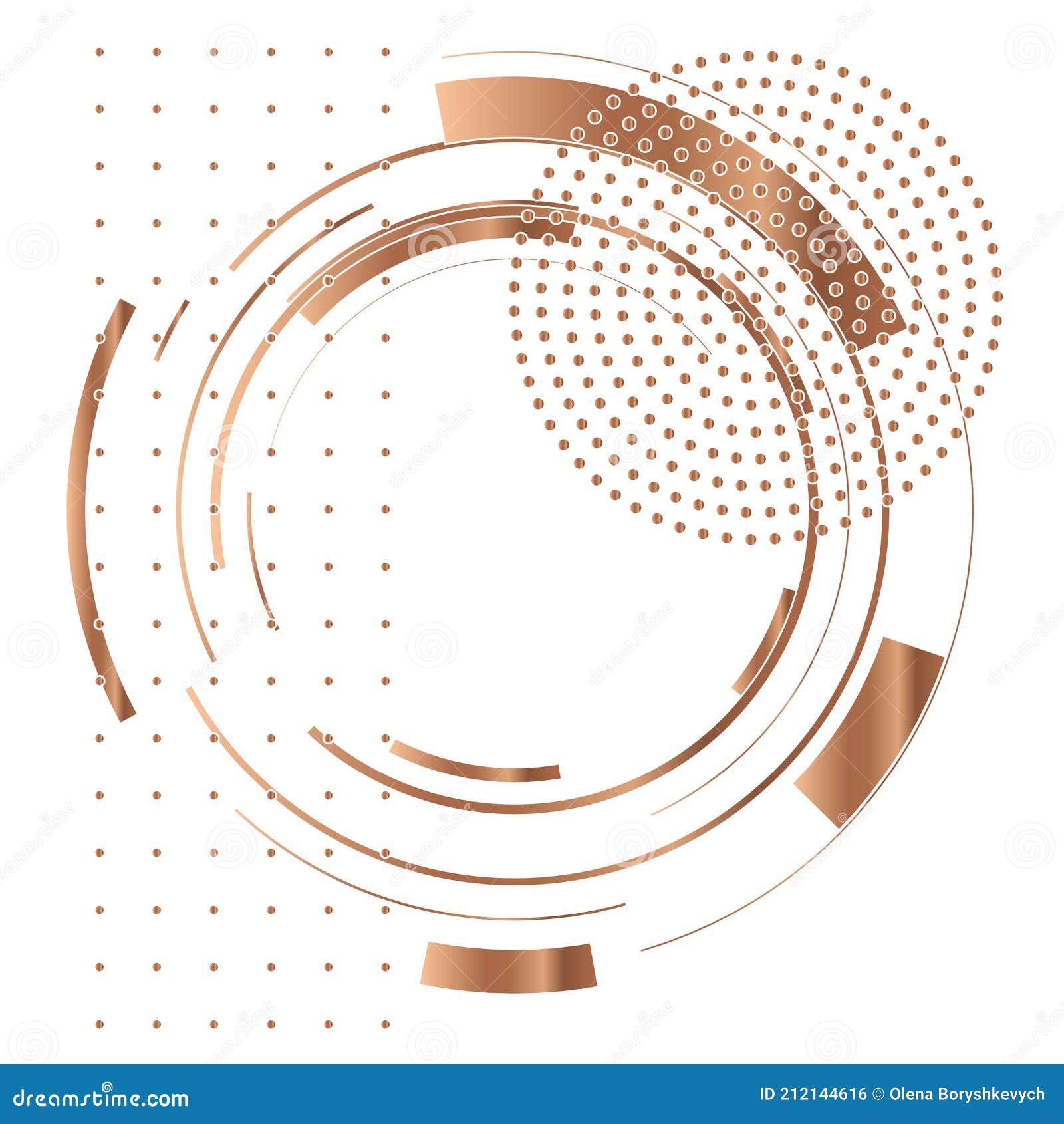 Circles and Dots on White Background Stock Illustration - Illustration ...