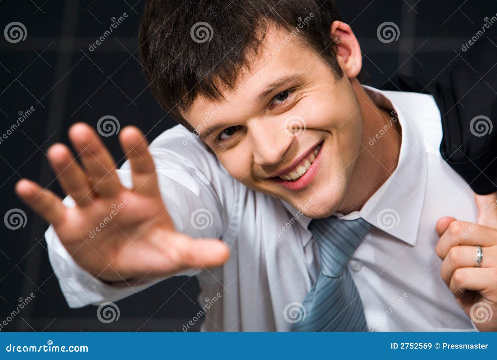Hi!.. stock image. Image of cheerful, gesticulating, black - 2752569