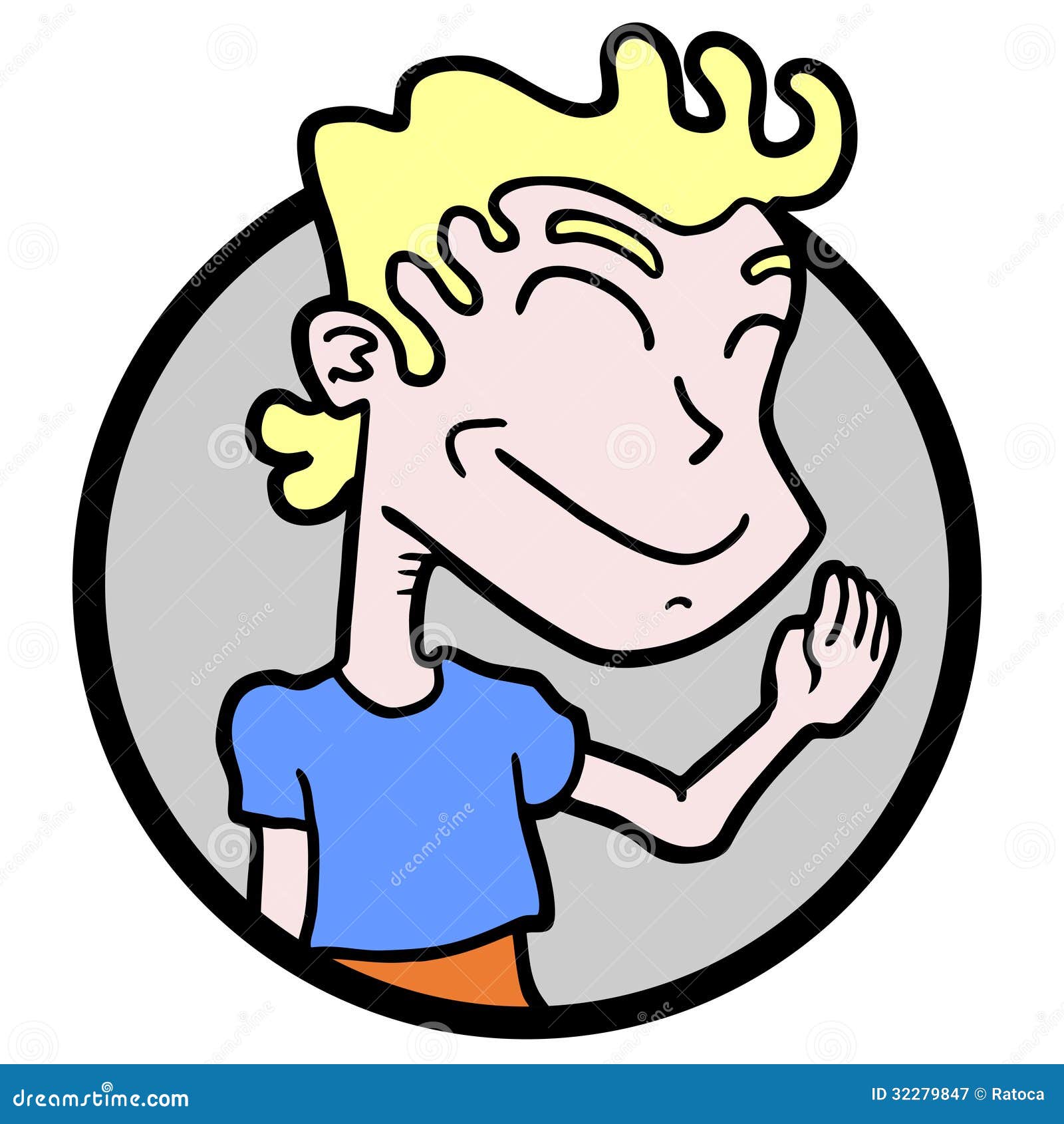 Hi boy stock vector. Illustration of head, blond, youth - 32279847