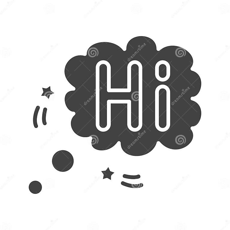 Hi Bubble Icon Image. stock vector. Illustration of bubble - 282896602