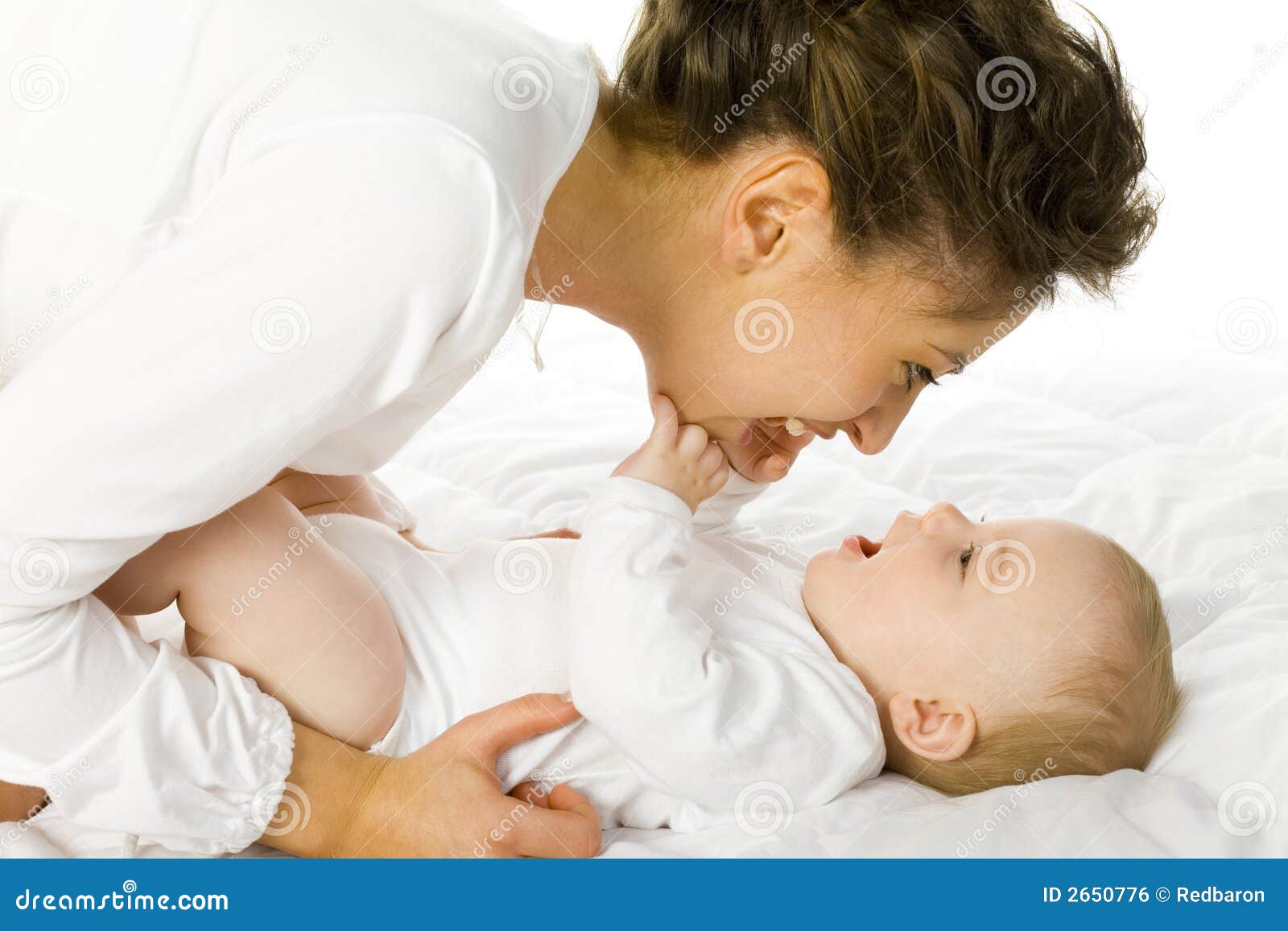 Hi darling stock photo. Image of bedding, enjoy, mommy - 2650776