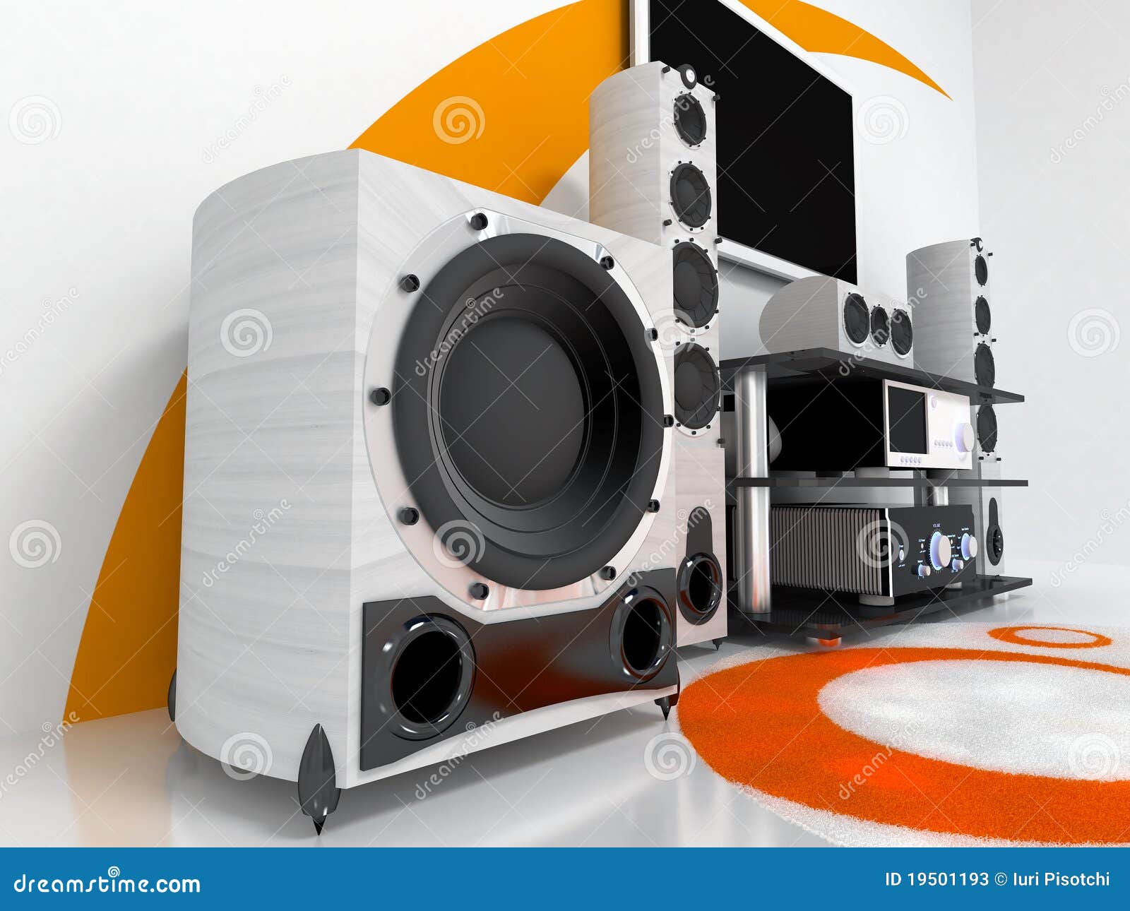 Hi-end audio system stock illustration. Illustration of design - 19501193