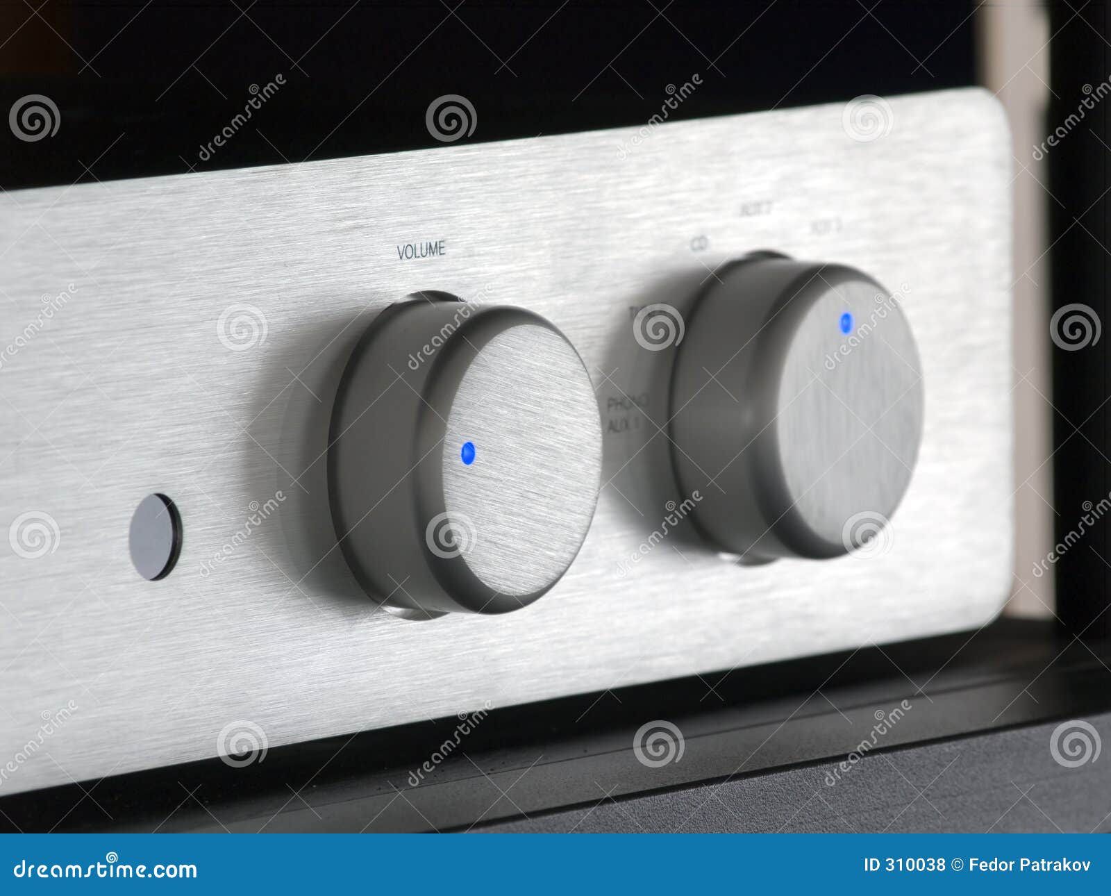 Hi-Fi [4] stock photo. Image of aluminum, high, black, button - 310038