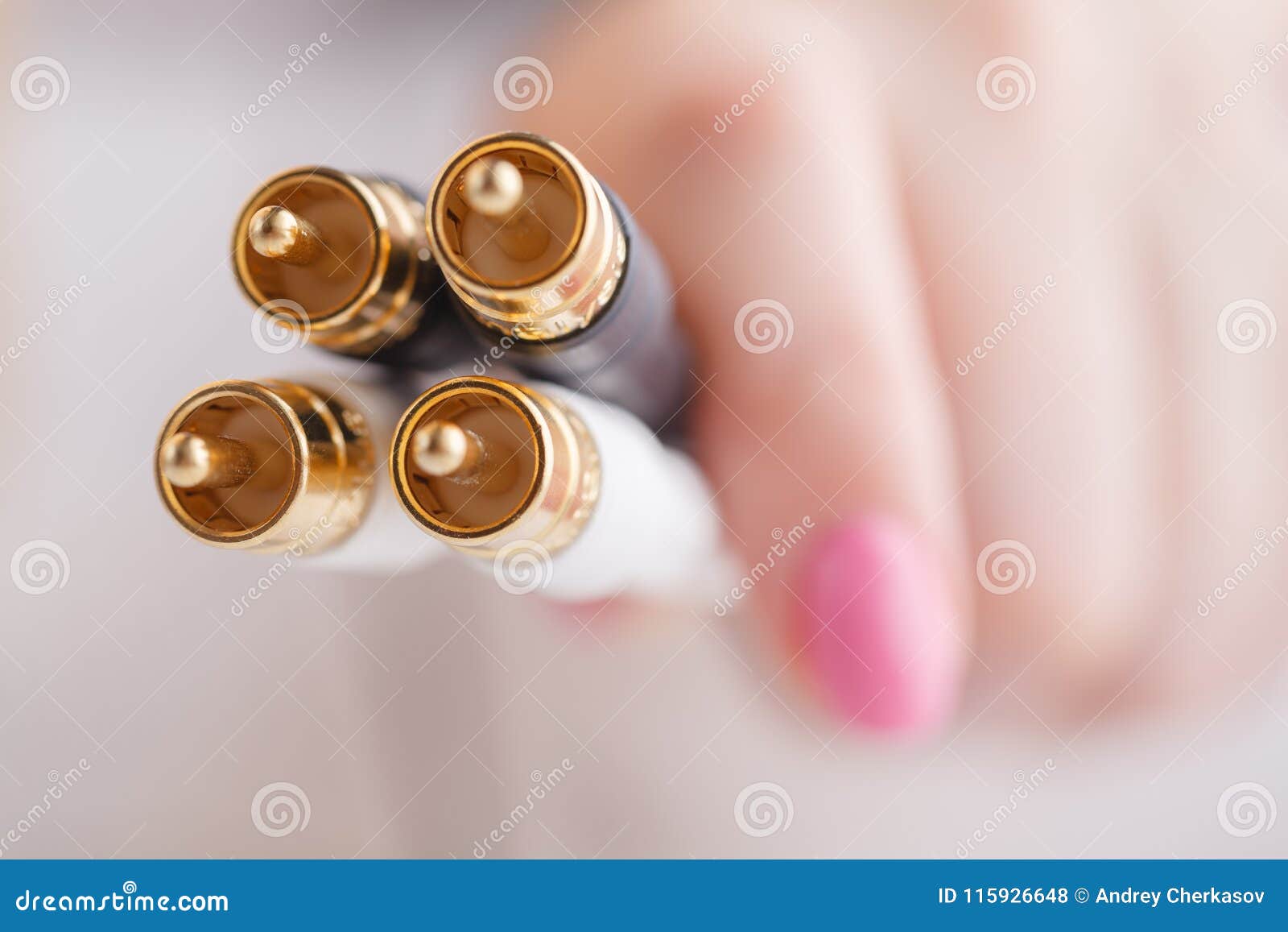 Hi-fi Music Cable in Female Hands Stock Photo - Image of cord, cable ...