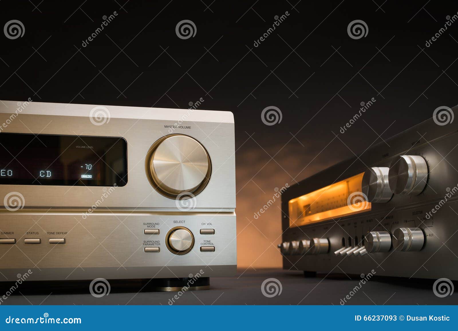 Hi-Fi receivers in studio stock image. Image of amplifier - 66237093