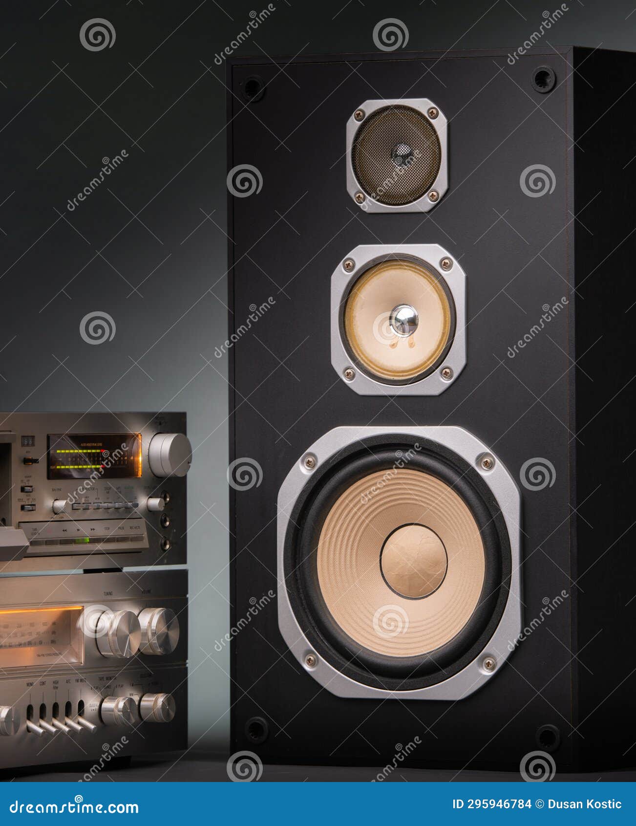 Hi-Fi receivers in studio stock photo. Image of number - 295946784