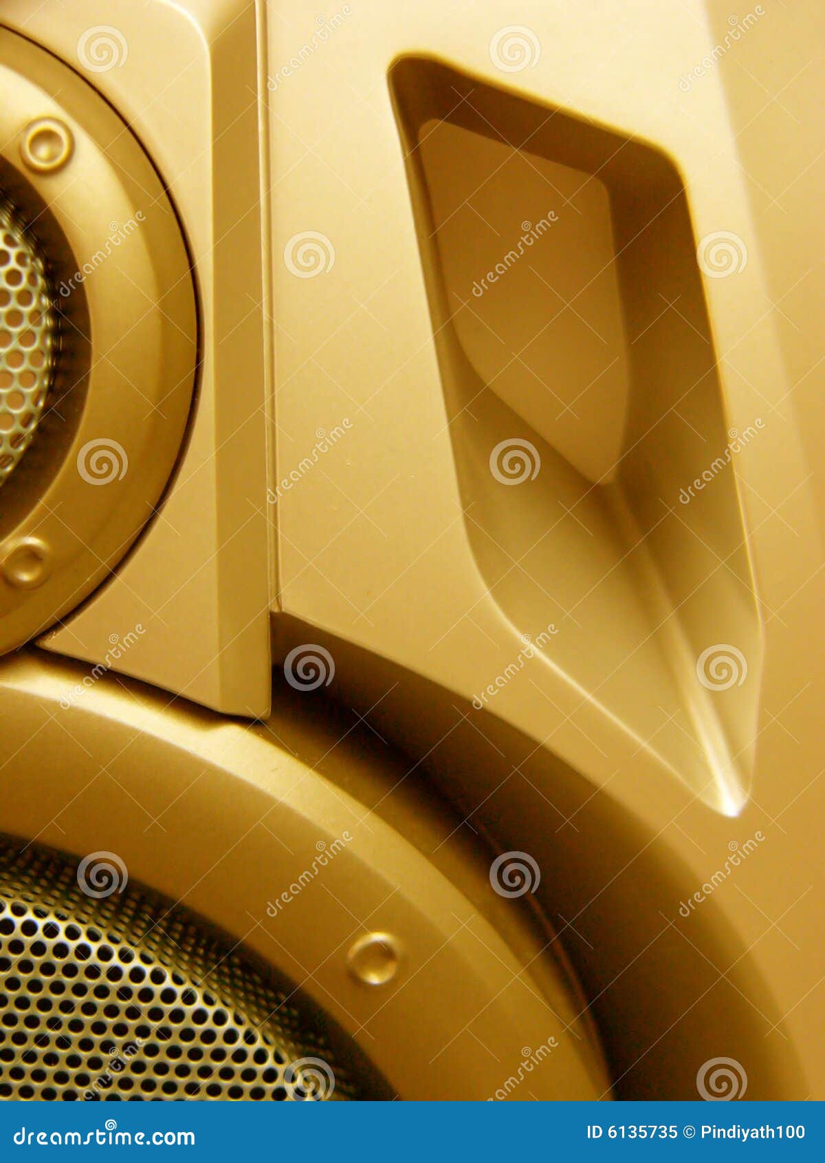 Hi-Fi speaker design stock image. Image of design, gold - 6135735