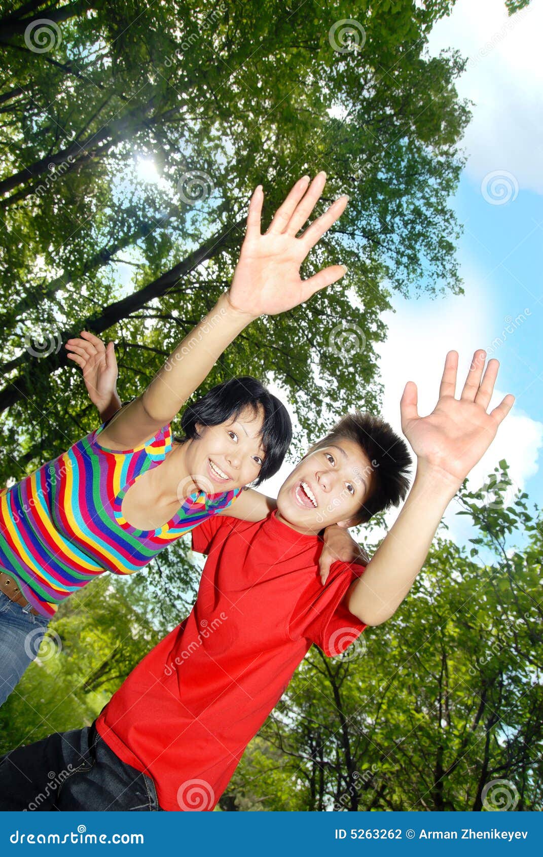 Hi or goodbye stock photo. Image of human, female, happy - 5263262