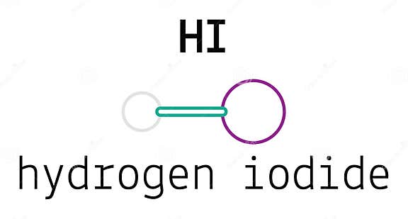 HI Hydrogen Iodide Molecule Stock Vector - Illustration of hydrogen ...