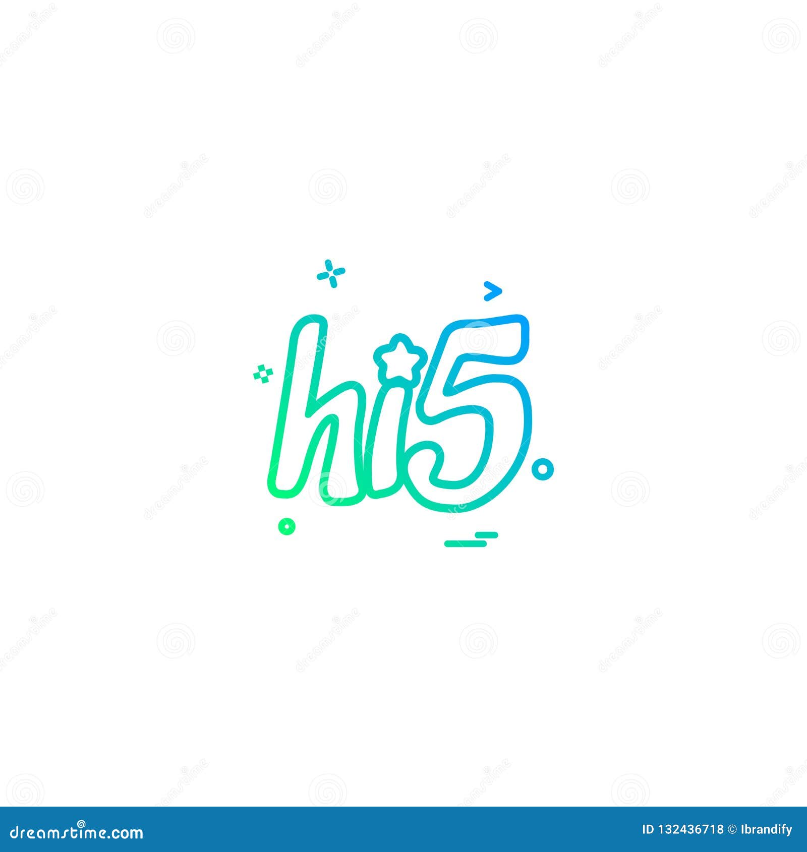 Hi5 icon design vector stock vector. Illustration of friends - 132436718