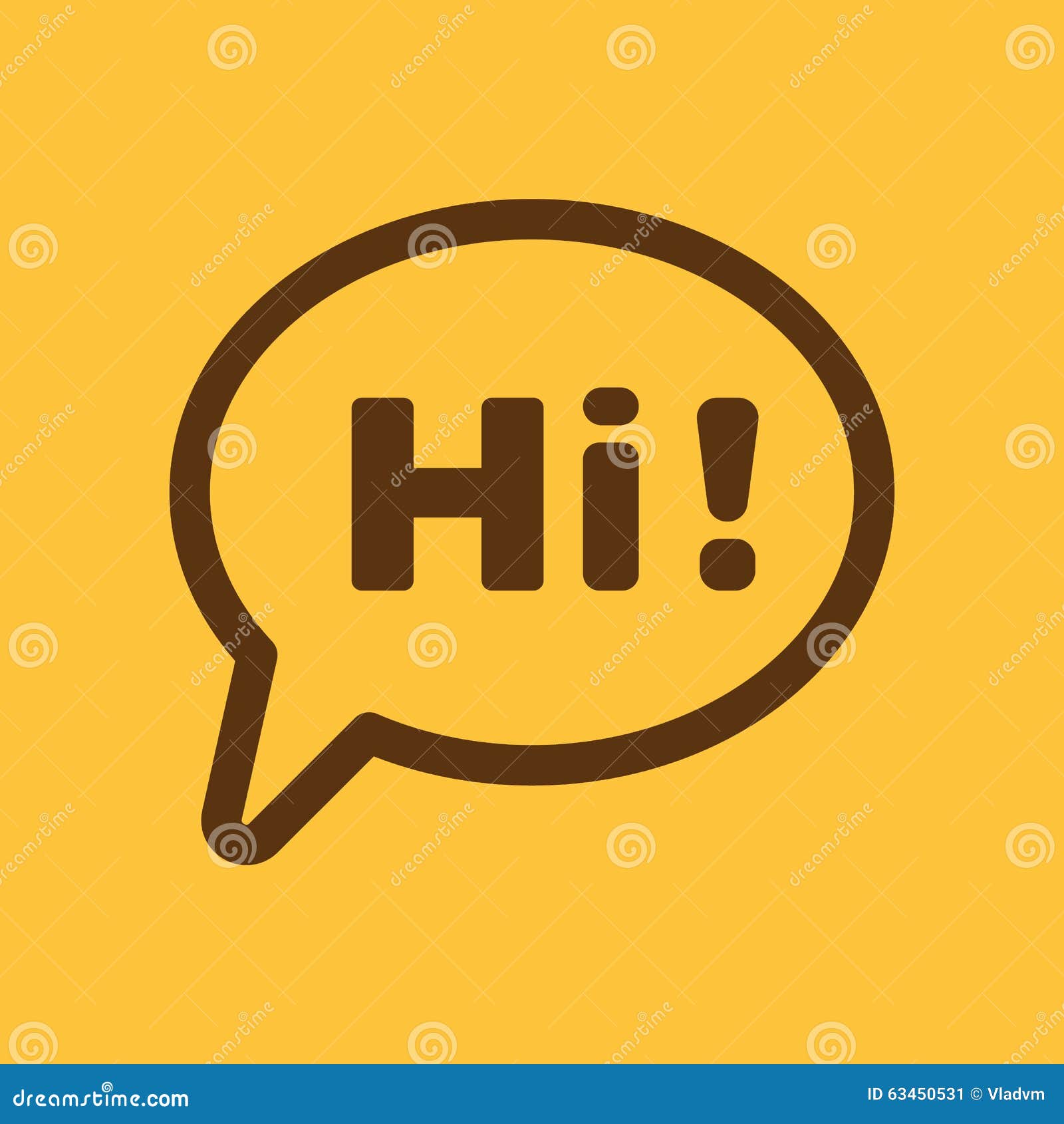 The Hi Icon. Greet and Hello Symbol Stock Illustration - Illustration ...