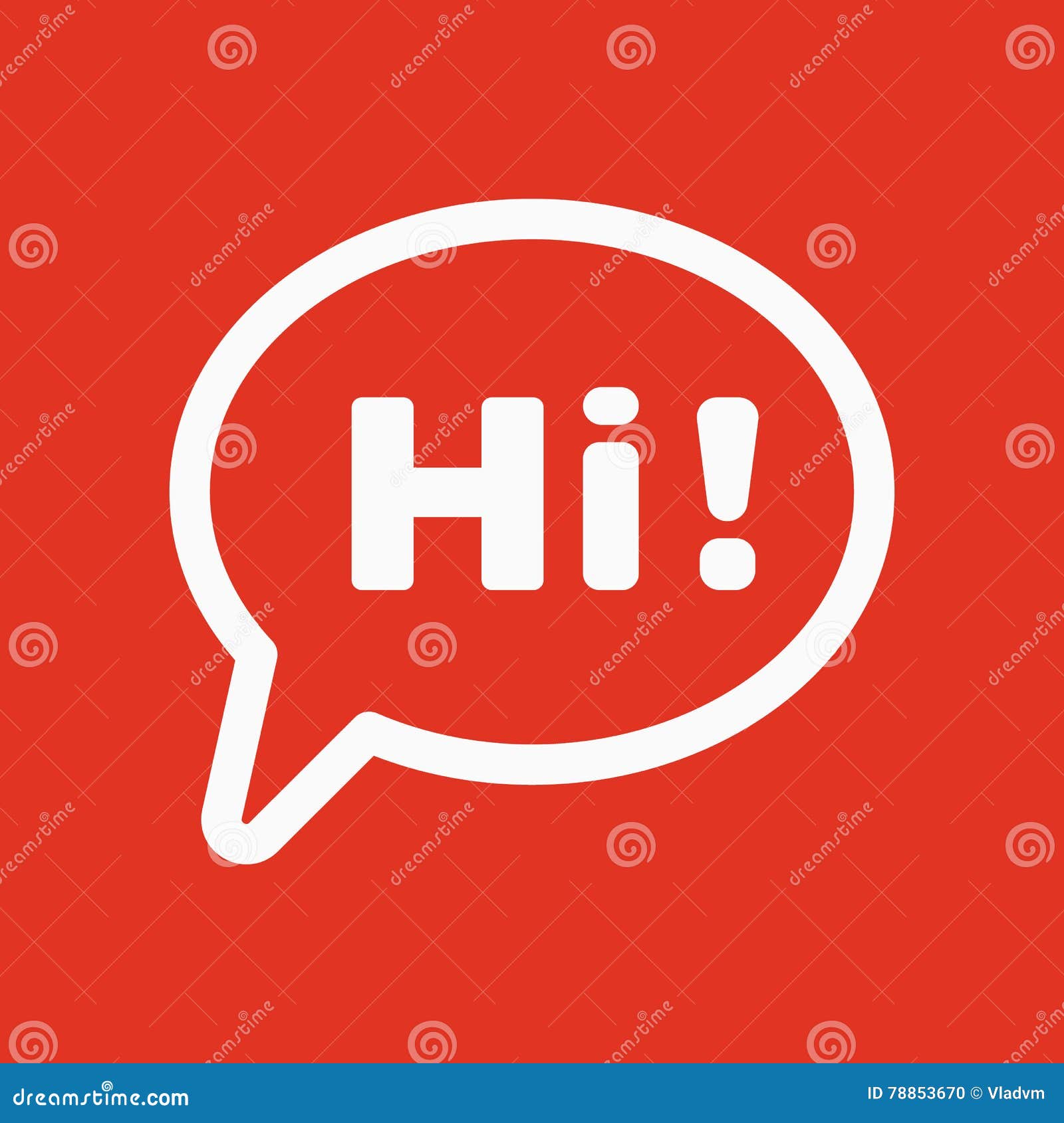 The Hi Icon. Greet and Hello Symbol Stock Illustration - Illustration ...