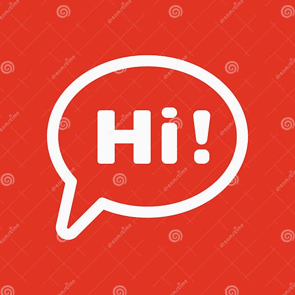 The Hi Icon. Greet and Hello Symbol Stock Illustration - Illustration ...
