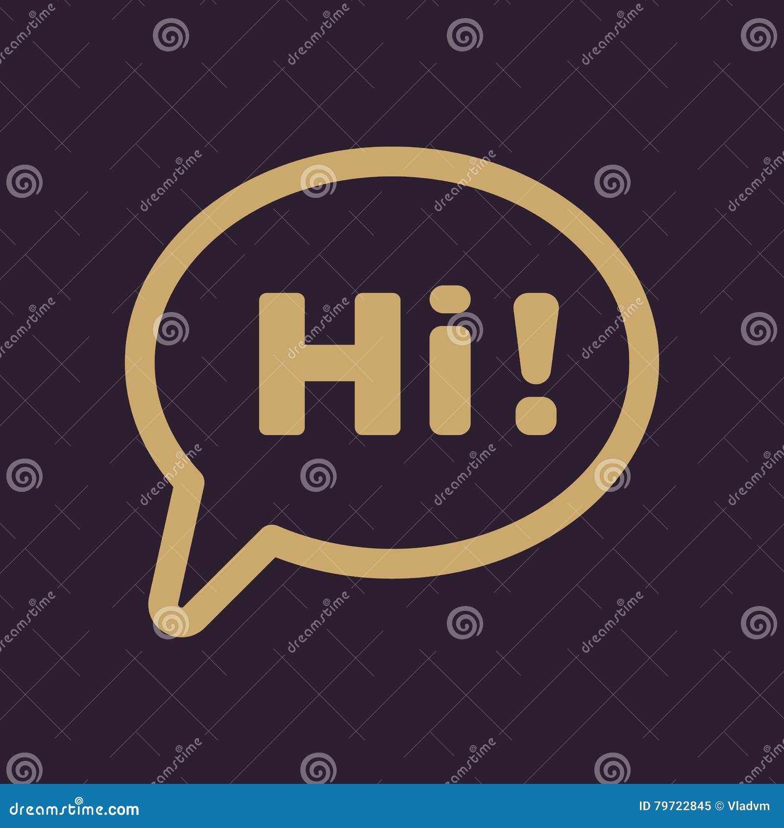 The Hi Icon. Greet and Hello Symbol Stock Vector - Illustration of sign ...