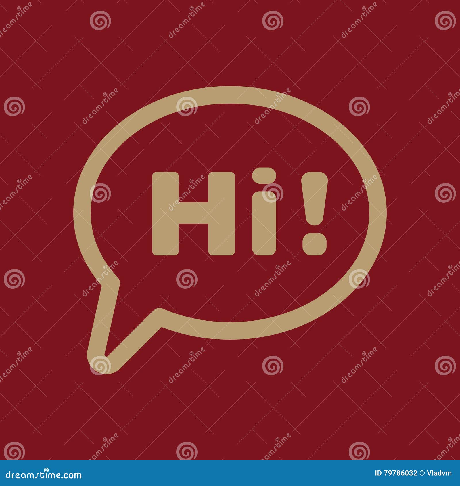 The Hi Icon. Greet and Hello Symbol Stock Vector - Illustration of ...