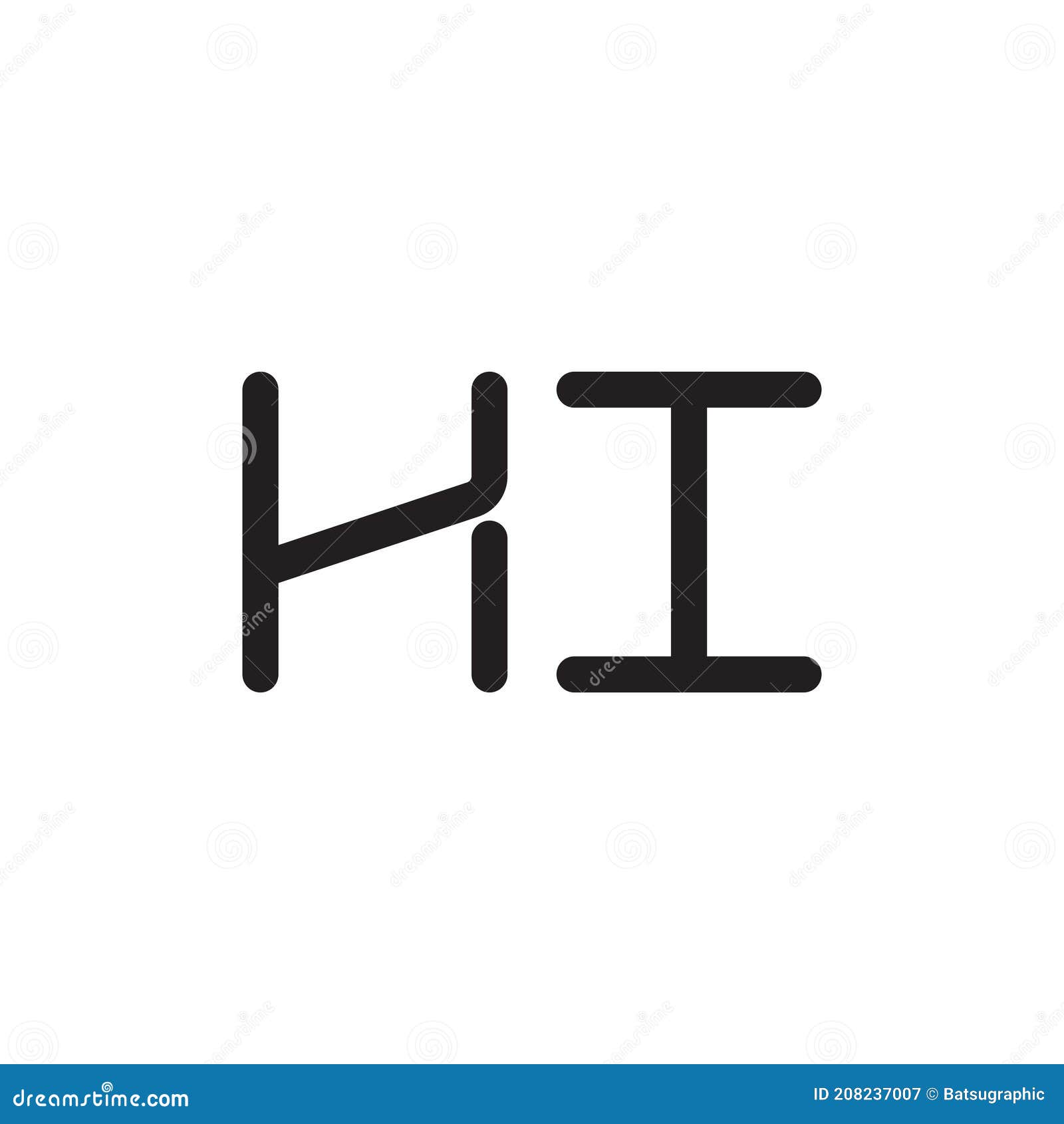 Hi Initial Letter Vector Logo Icon Stock Vector - Illustration of ...