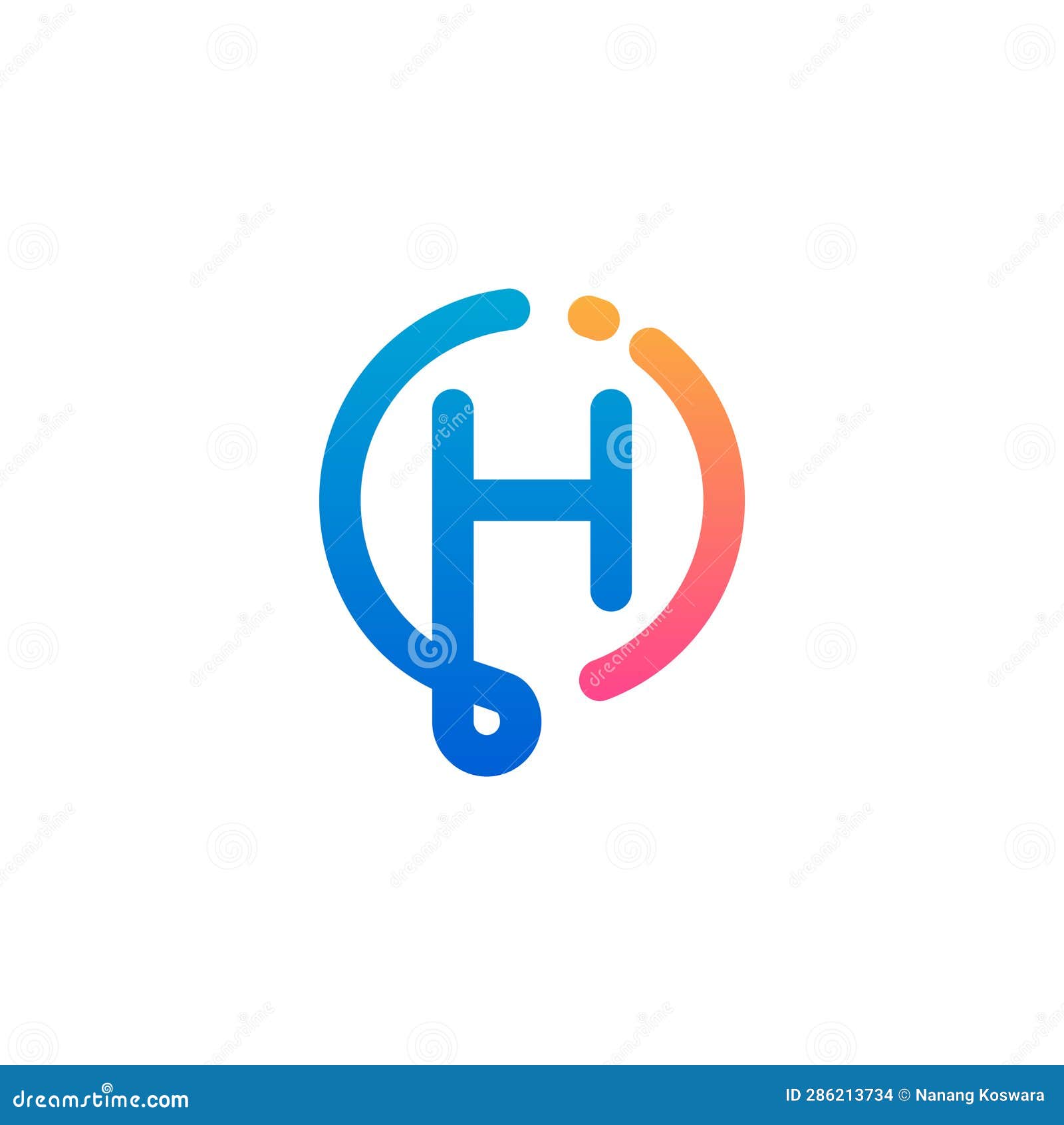 Hi Letter Logo Design, Hi Monogram, Initials Letter Hi Logo Concept ...