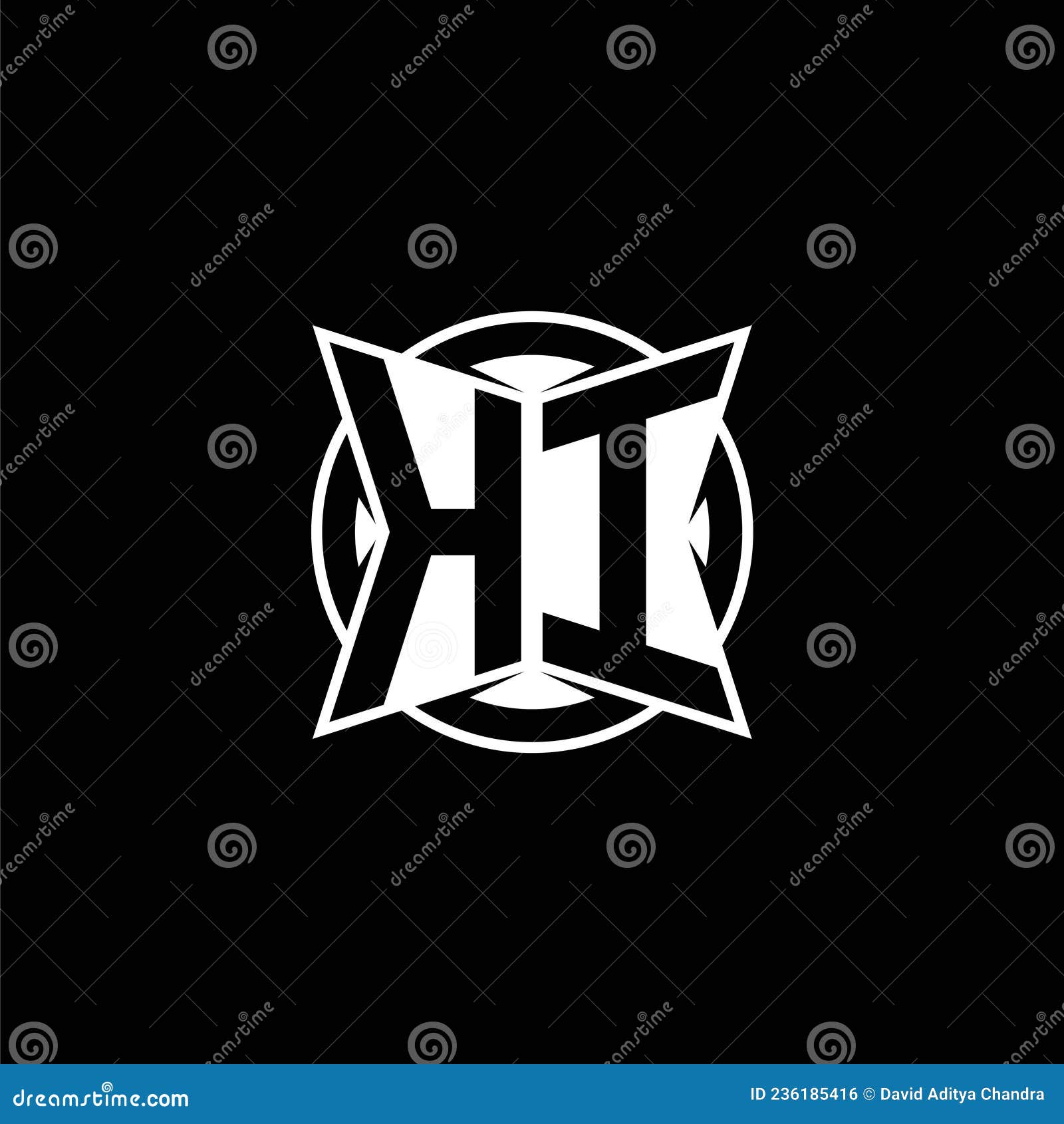 HI Logo Monogram Design Template Stock Vector - Illustration of ...