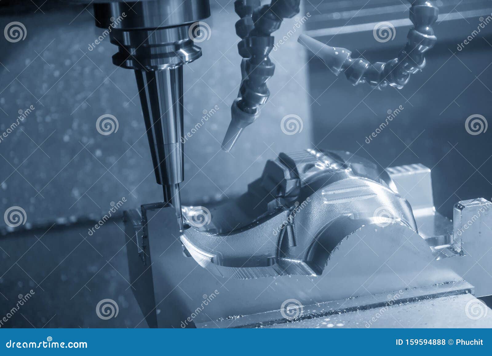 The Hi Precision Injection Mold Cutting Process On 5-axis CNC Milling ...