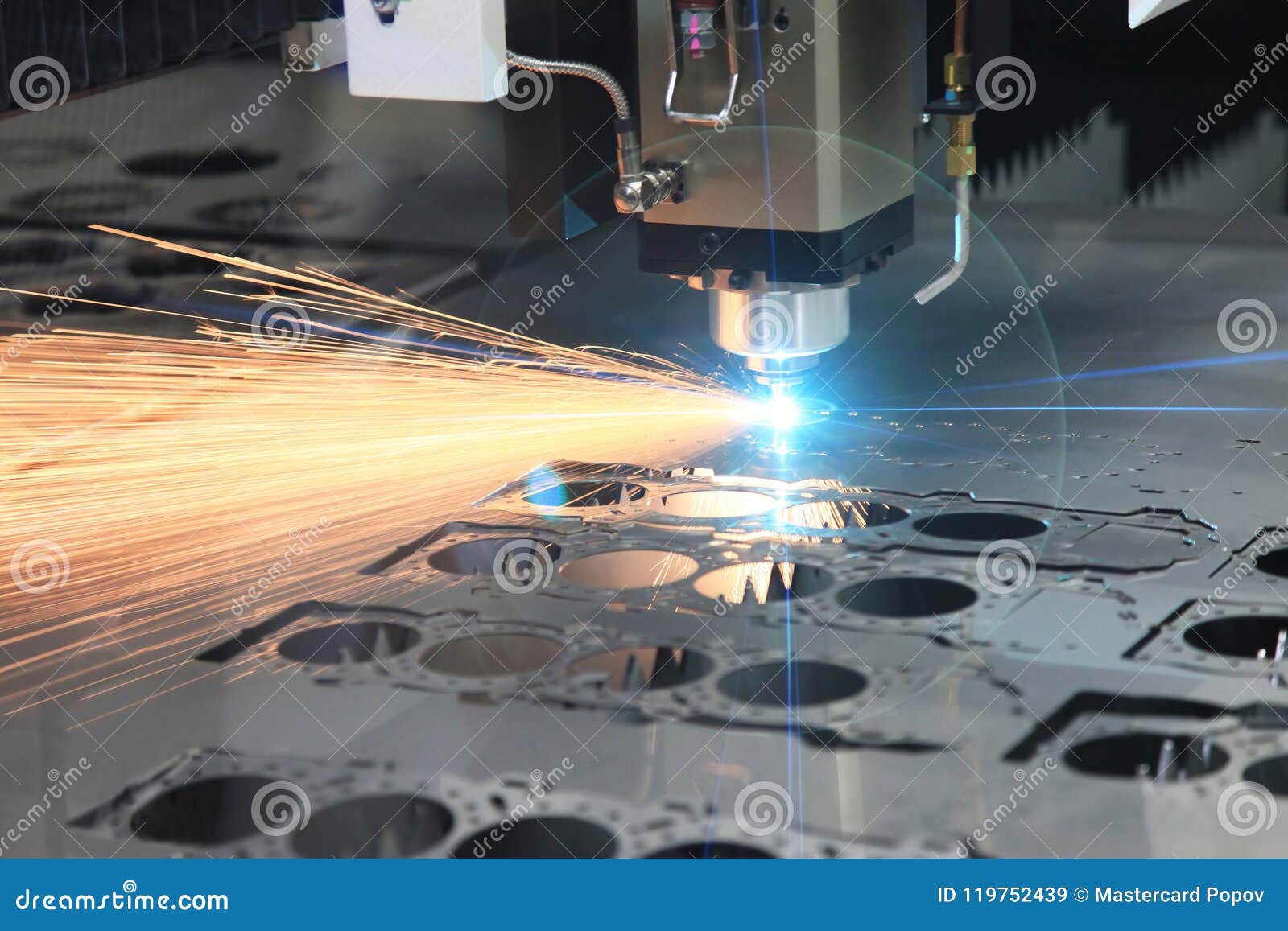 The Hi-precision Sheet Cutting Process by Laser Cut Stock Image - Image ...