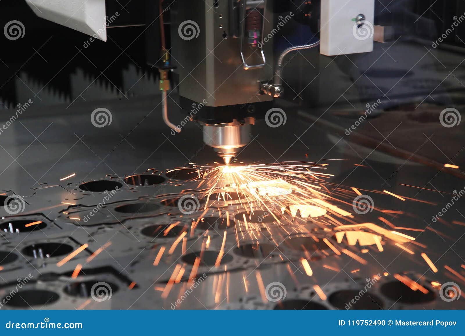 The Hi-precision Sheet Cutting Process by Laser Cut Stock Photo - Image ...
