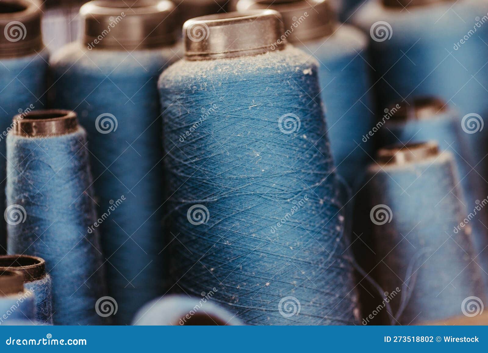 Hi-resolution Image of a Blue Thread Spool in Closeup View Stock Photo ...