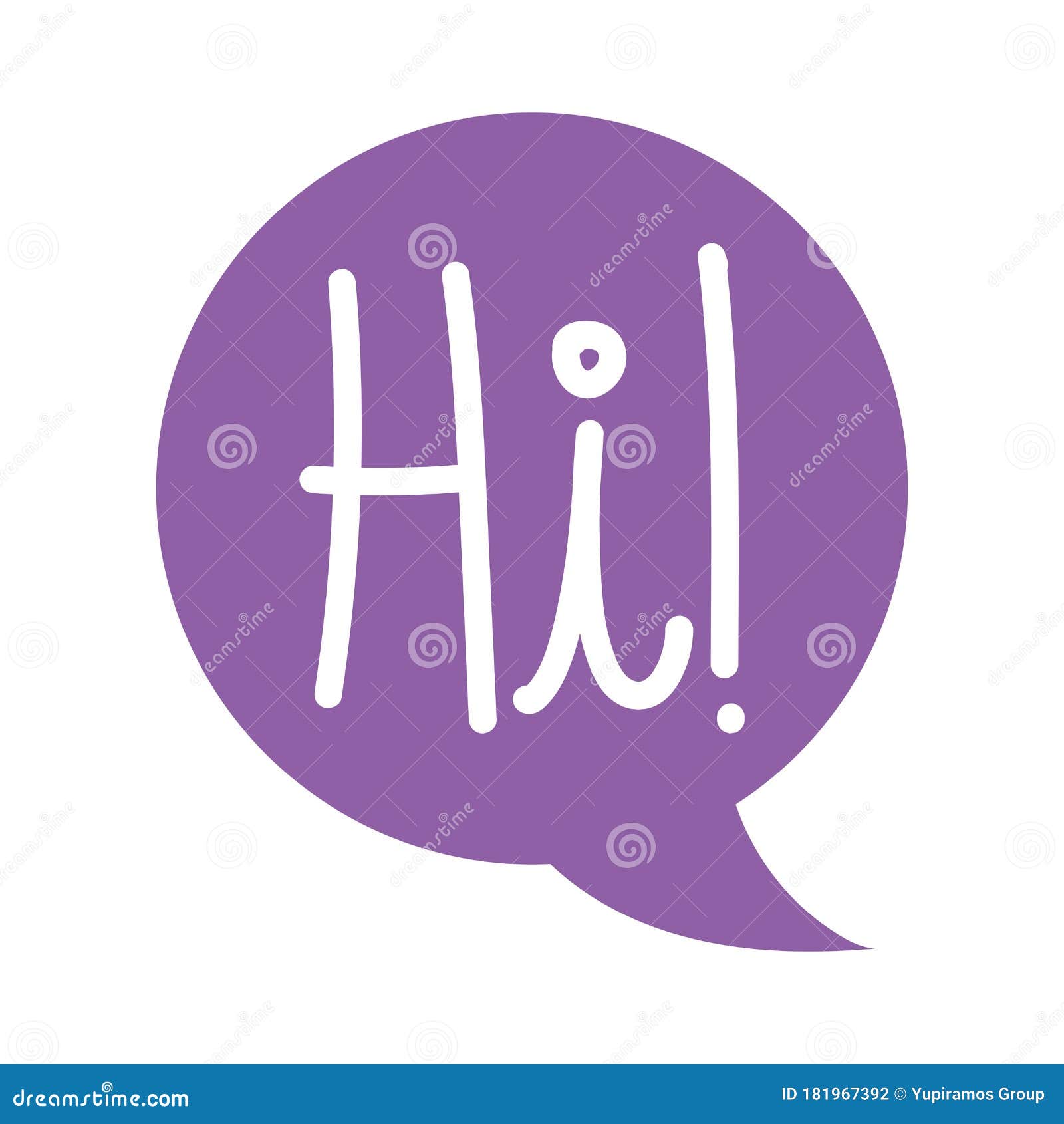 Hi Speech Bubble Communication Isolated Icon Design Stock Vector ...