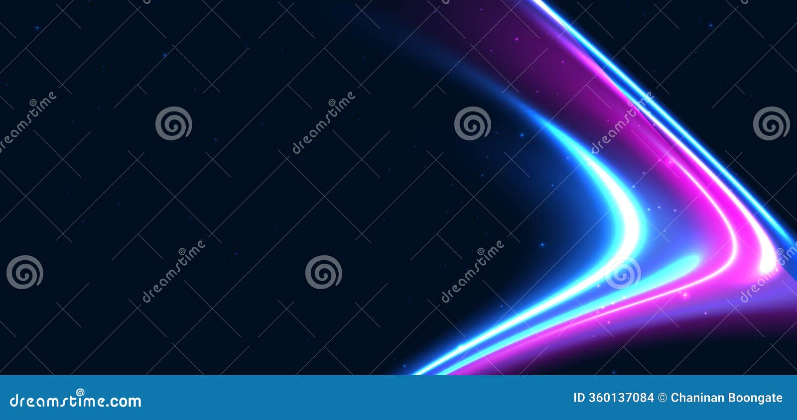 Hi-speed Blue and Pink Curved Rays on Dark Blue Background. Speed ...