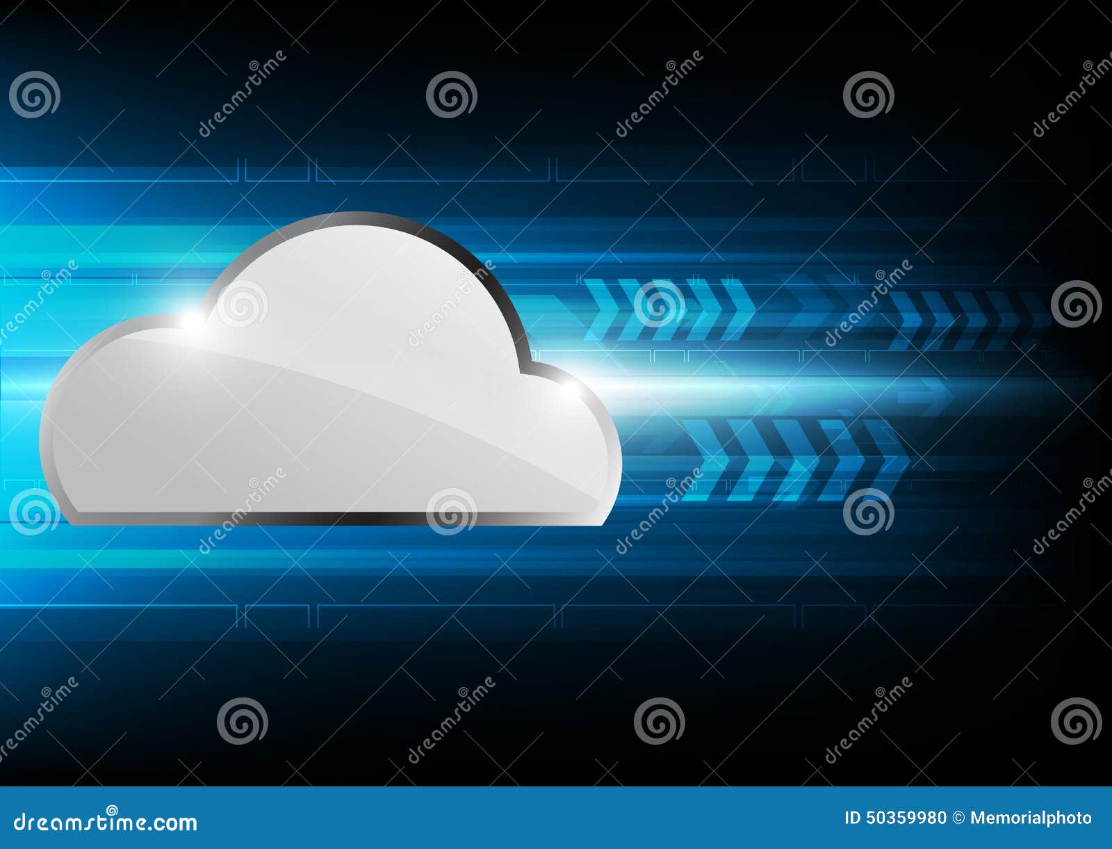 Hi - Speed Cloud Computing Technology Stock Vector - Illustration of ...