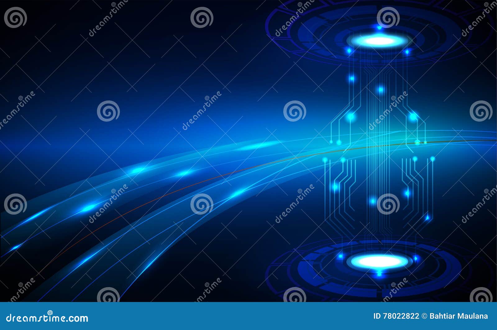 Hi Speed Internet Technology Abstract Background Stock Vector ...