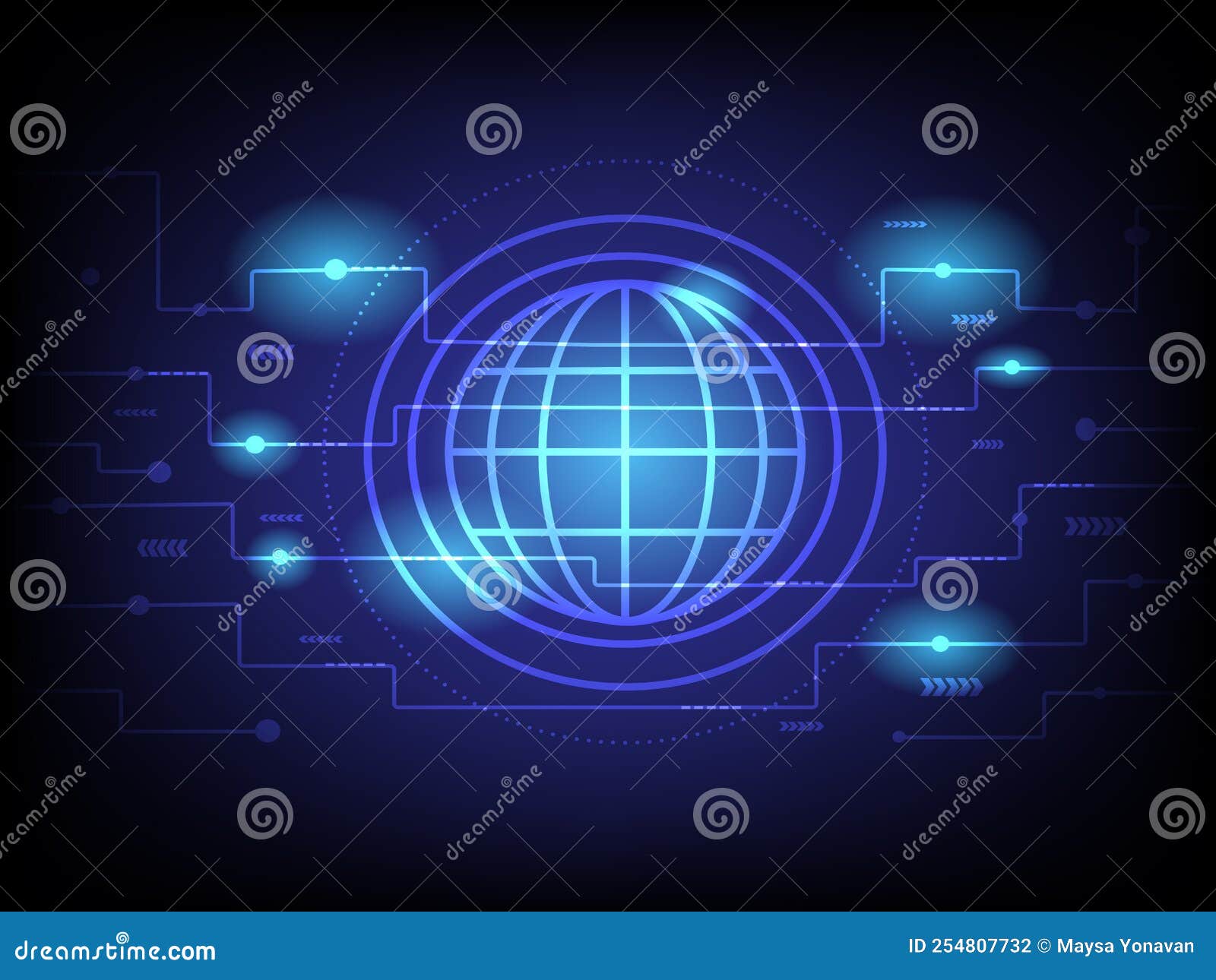 Hi-tec abstract background stock illustration. Illustration of ...