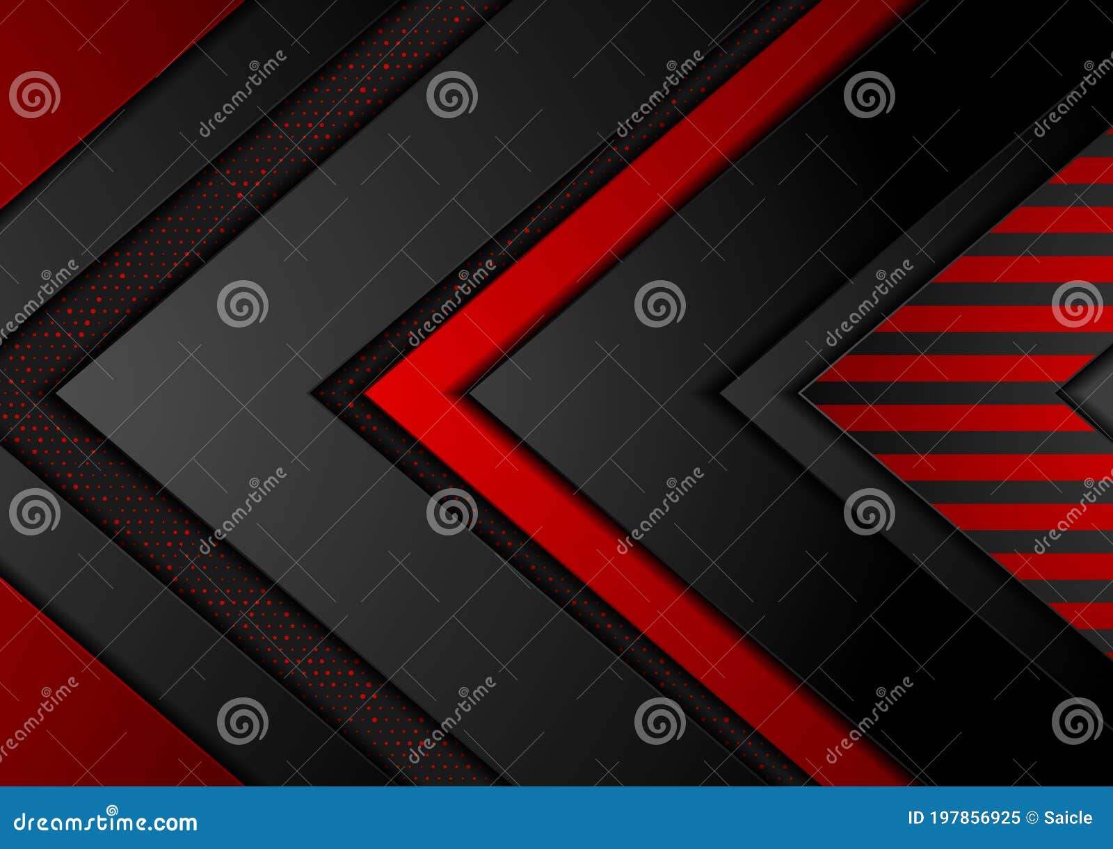 Hi-tech Abstract Background with Red and Black Arrows Stock Vector ...