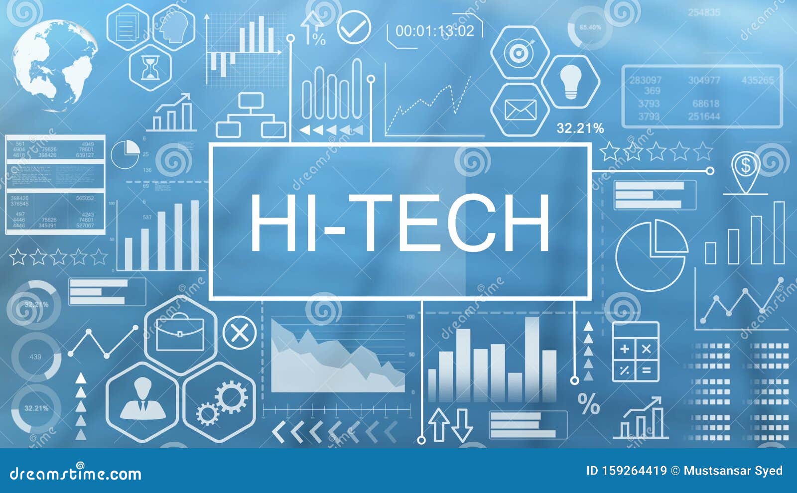 Hi Tech, Animated Typography Stock Video - Video of touching ...