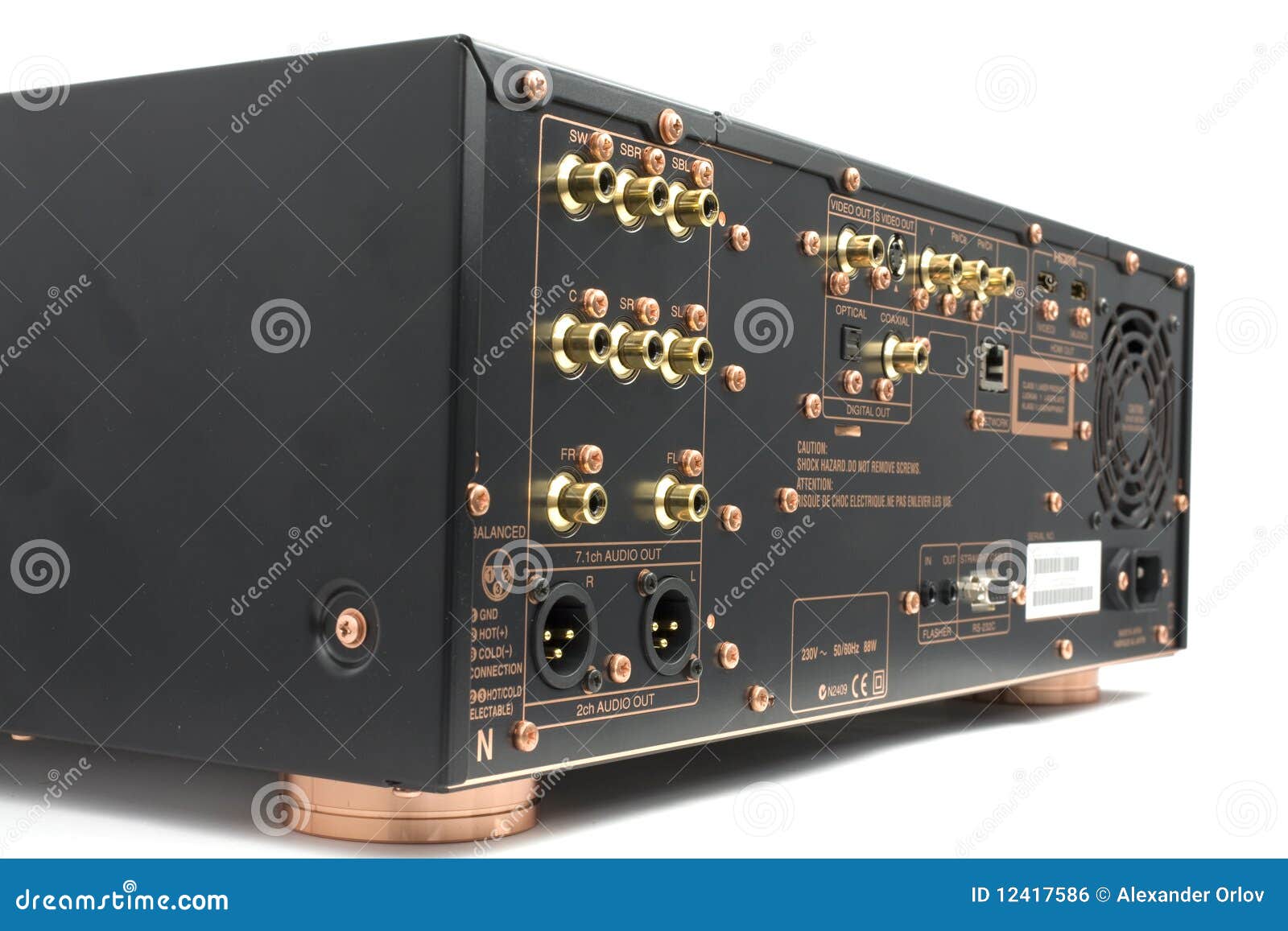 Hi-Tech AV Receiver S Connectors Stock Photo - Image of sound, cable ...