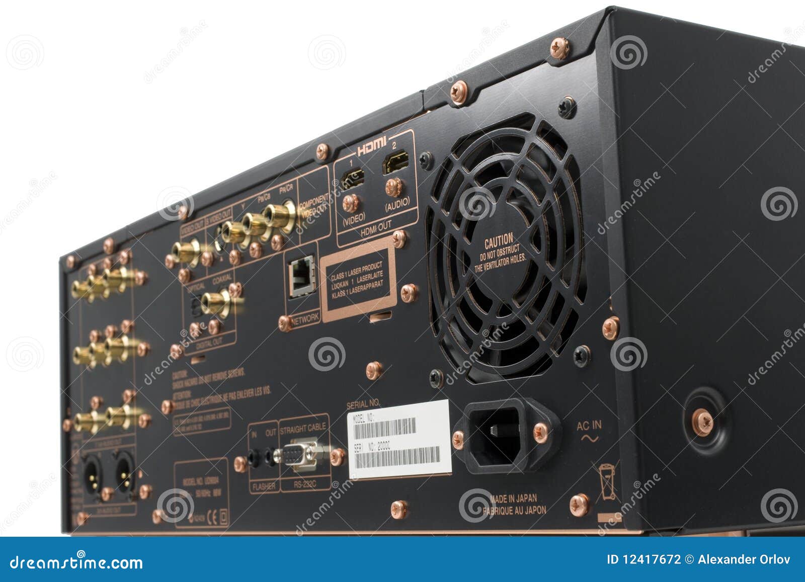 Hi-Tech AV Receiver S Connectors Stock Photo - Image of focus ...