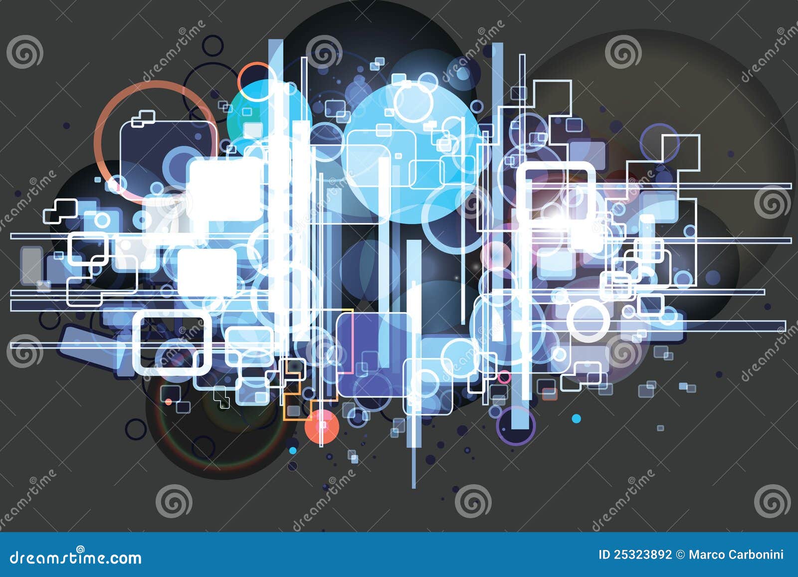 Hi-tech background stock illustration. Illustration of banner - 25323892