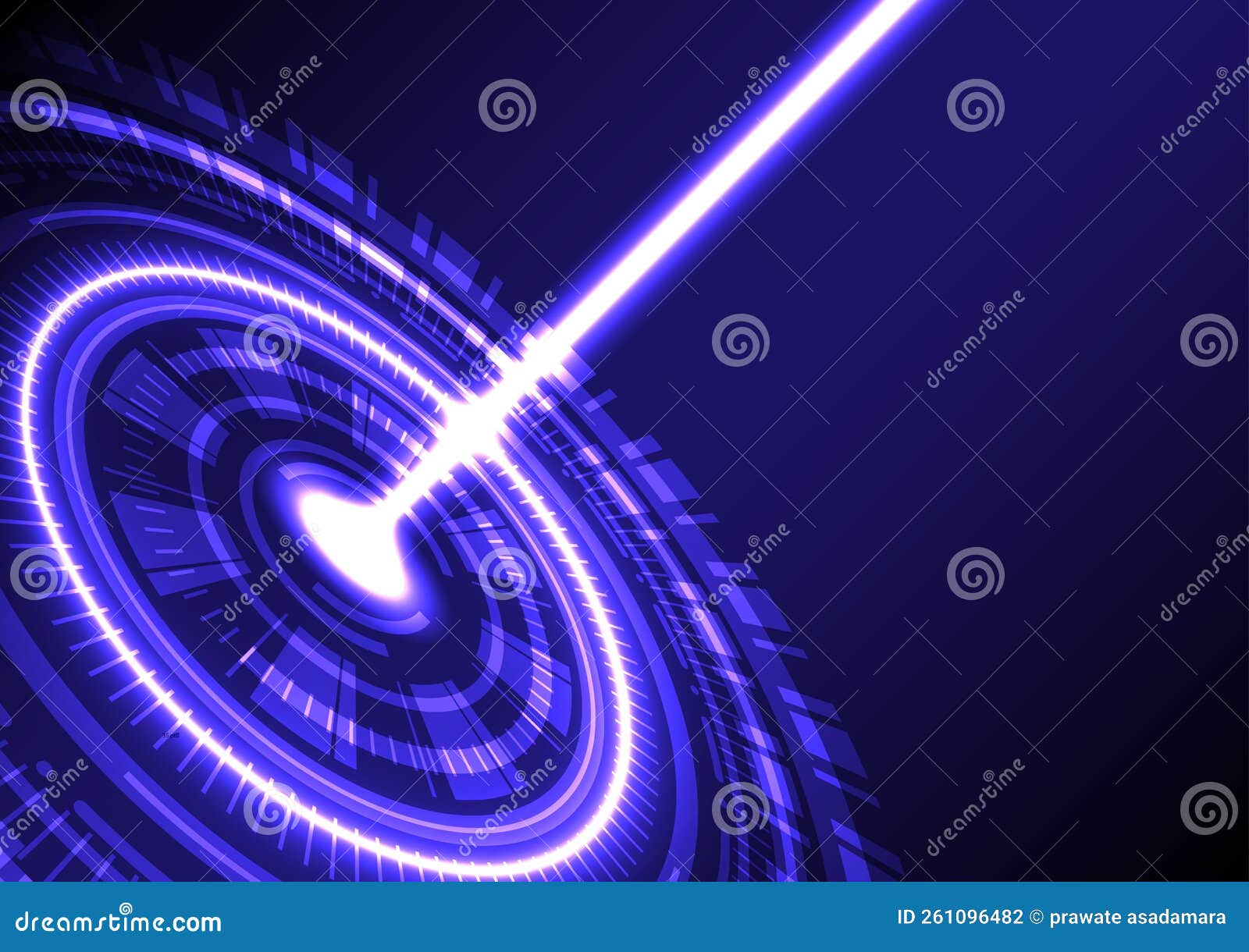 Hi-tech Background with Blue Sphere Stock Vector - Illustration of ...