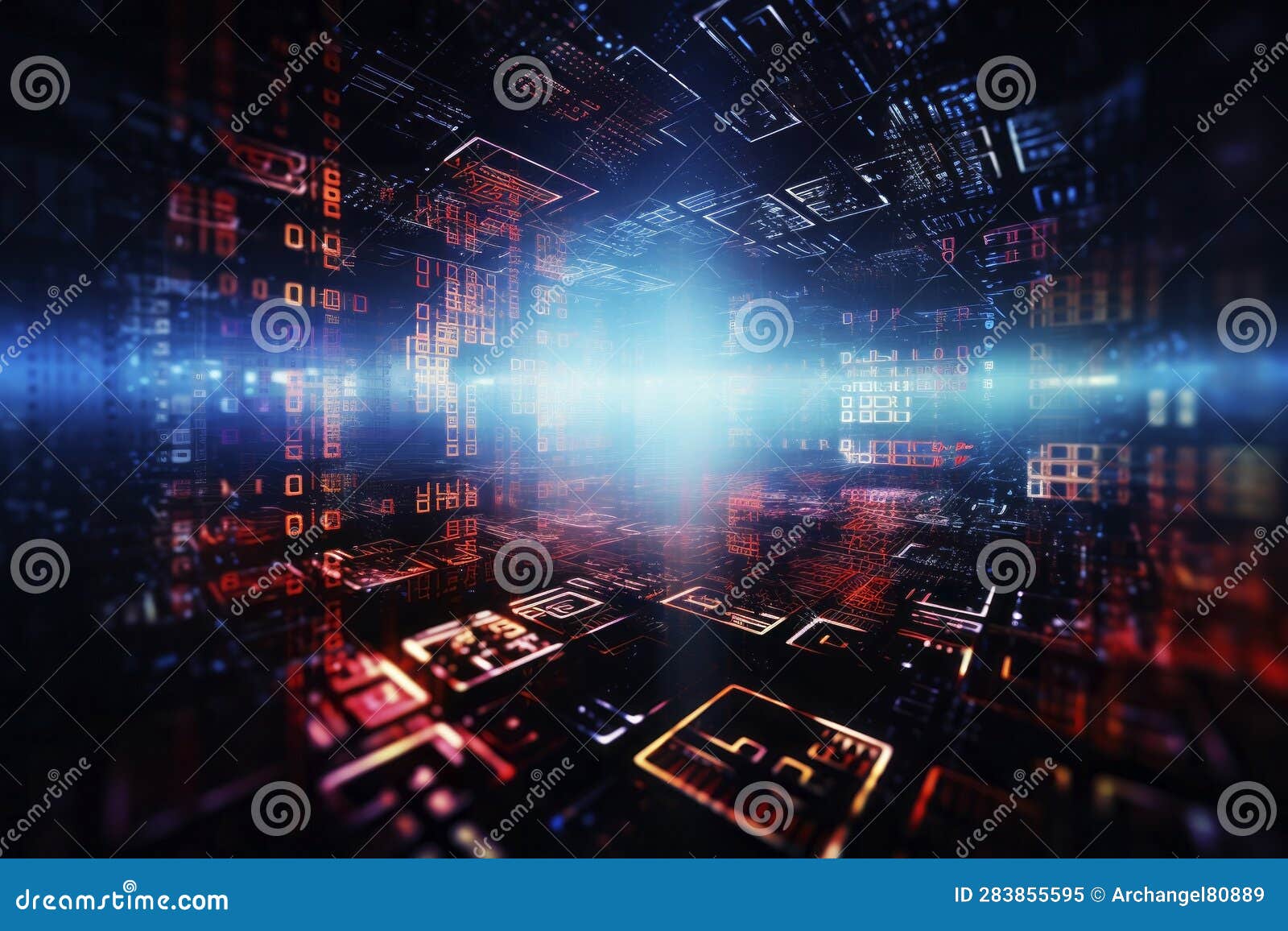 Hi-tech Background Texture. Generative AI Stock Illustration ...