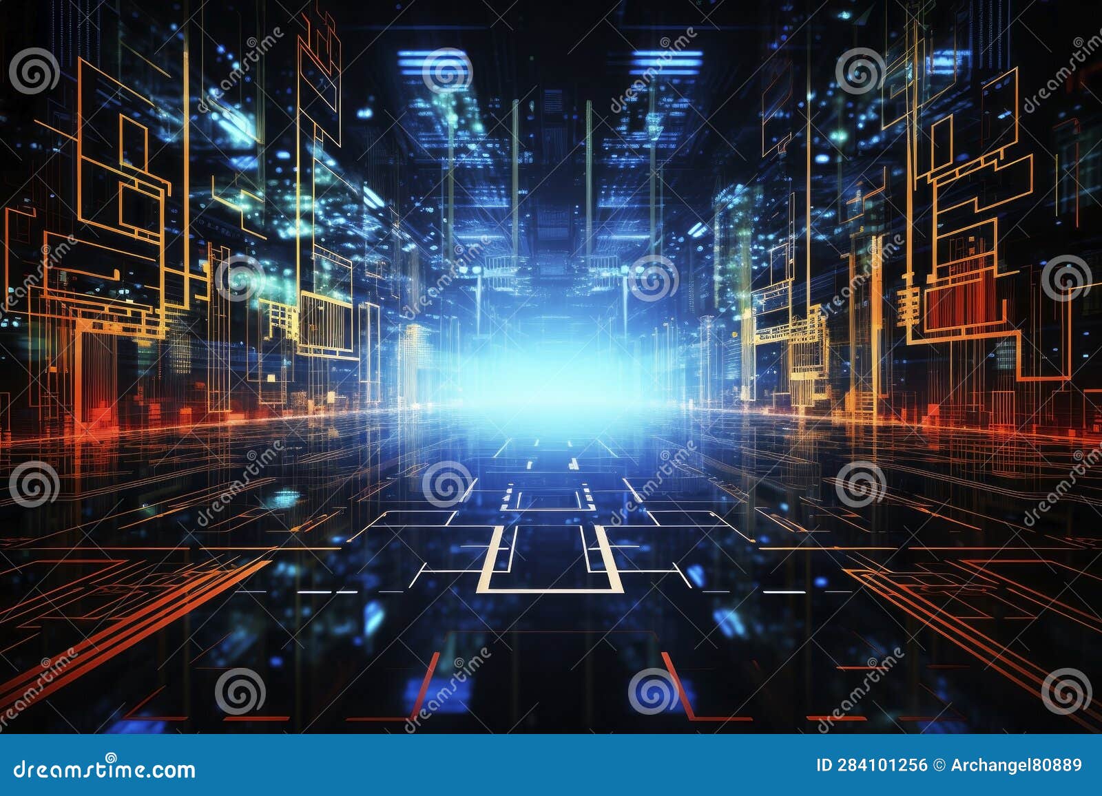 Hi-tech Background Texture. Generative AI Stock Illustration ...