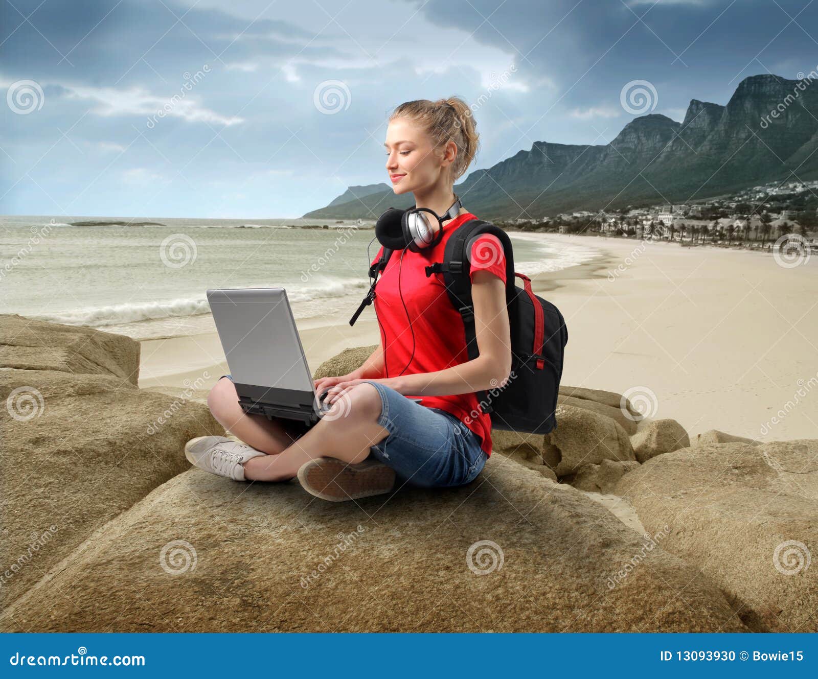 Hi-tech at the beach stock photo. Image of south, business - 13093930