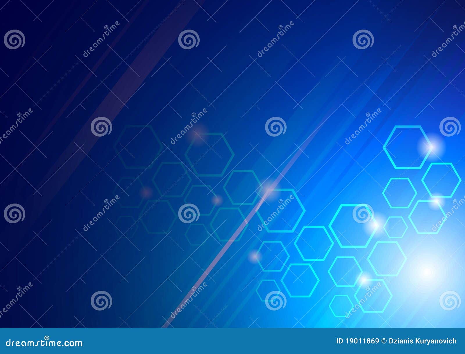 Hi-tech blue background stock vector. Illustration of energy - 19011869