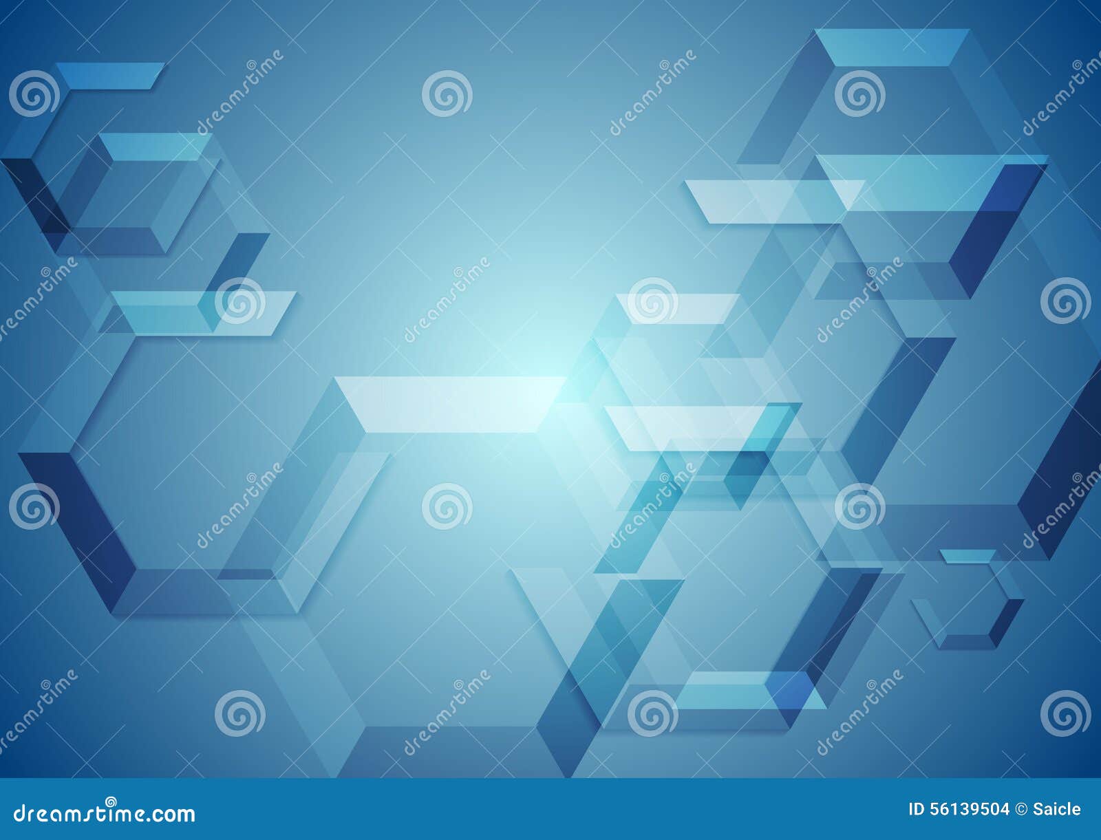 Hi-tech Blue Geometric Background Stock Vector - Illustration of ...