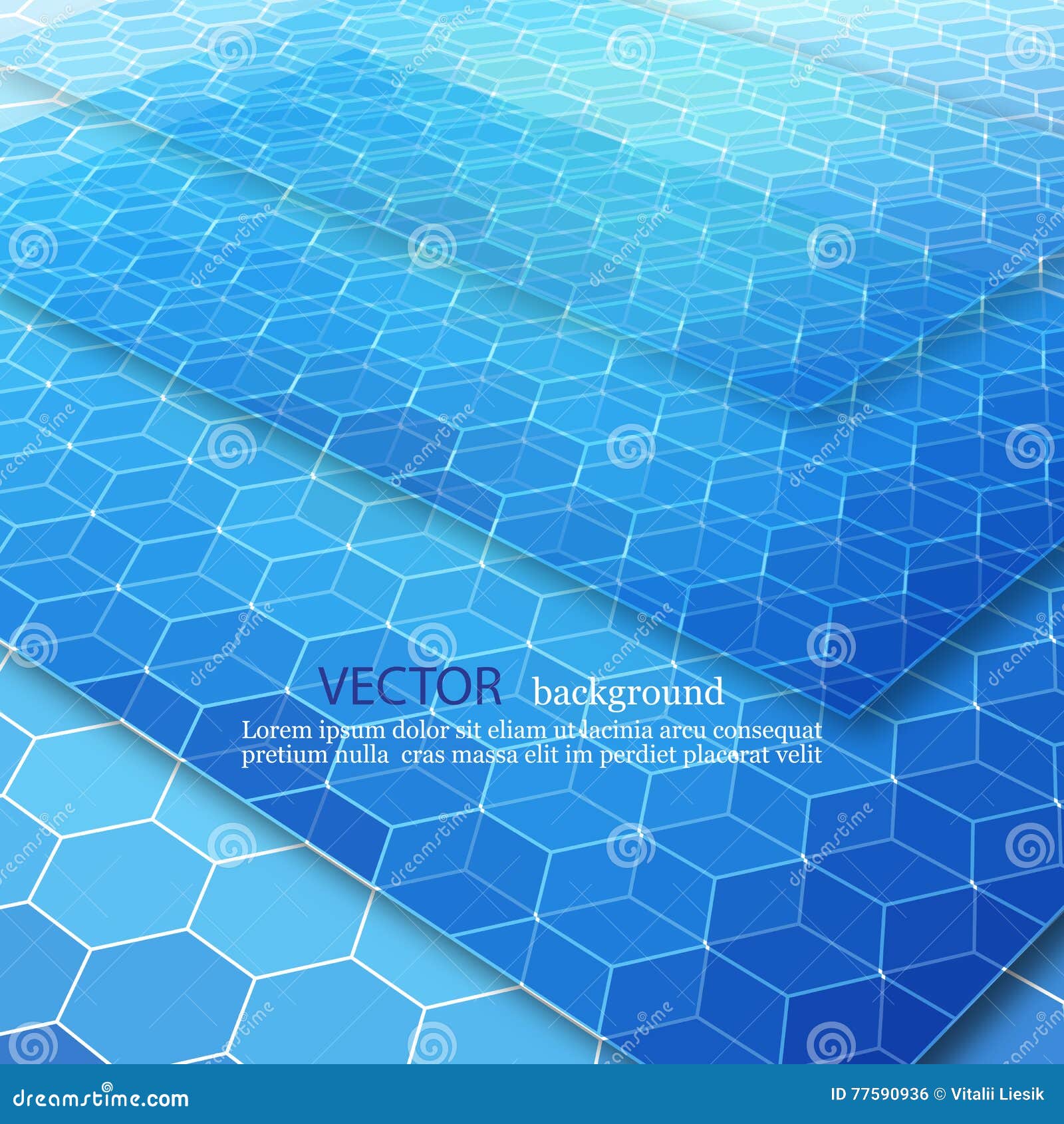 Hi-tech Blue Geometric Background. Vector Design Stock Vector ...
