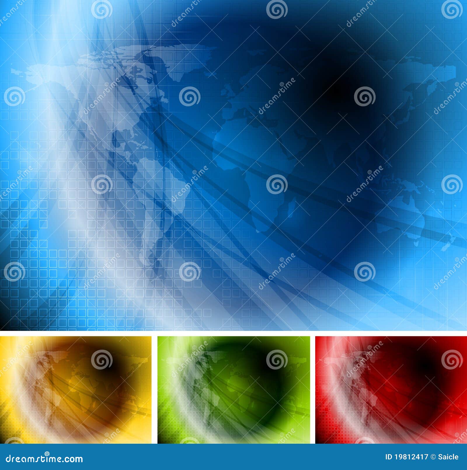 Hi-tech bright backgrounds stock vector. Illustration of digital - 19812417